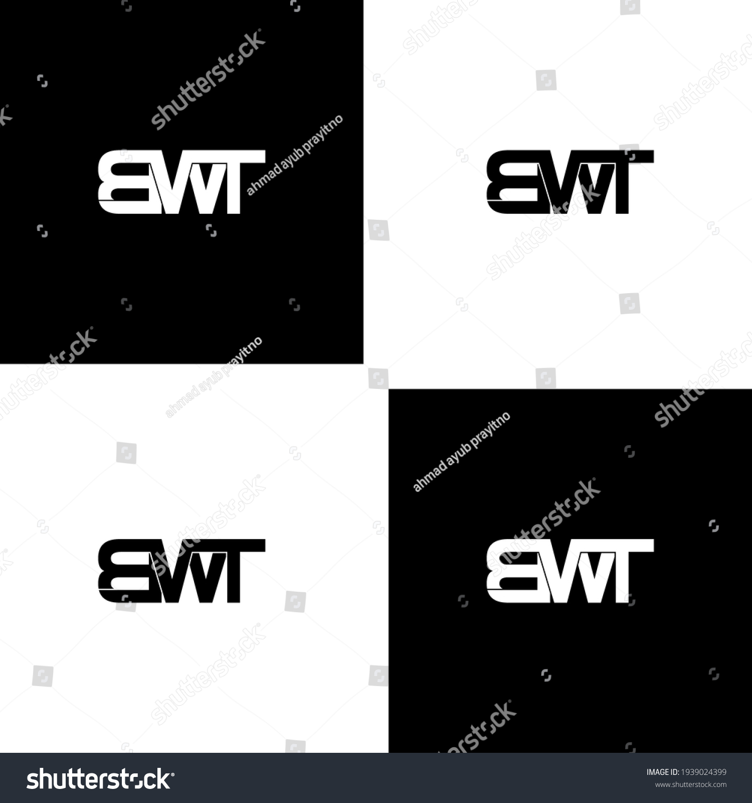 Bwt Letter Original Monogram Logo Design Stock Vector (Royalty Free ...