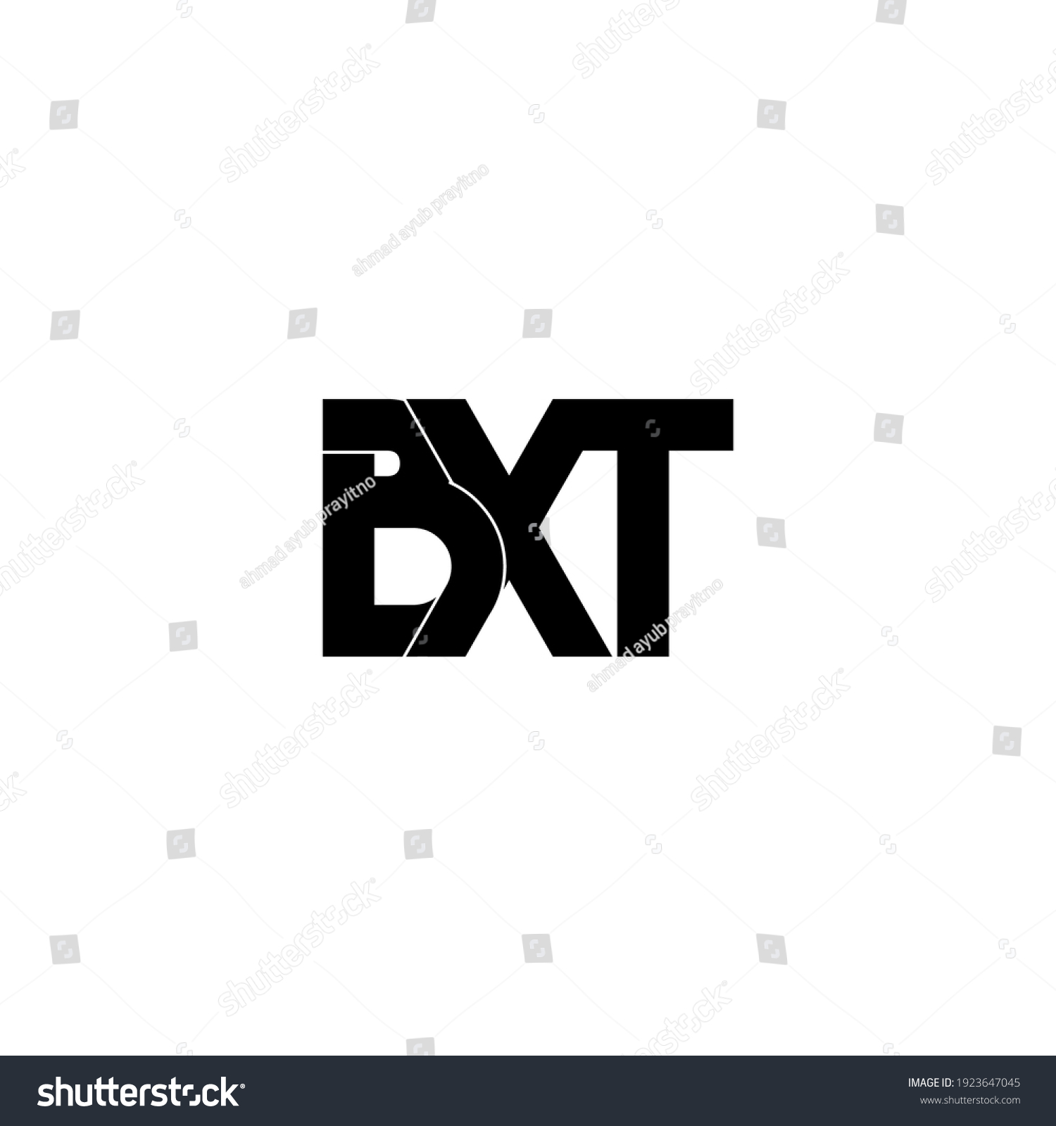 Bxt Letter Original Monogram Logo Design: เวกเตอร์สต็อก (ปลอดค่า ...