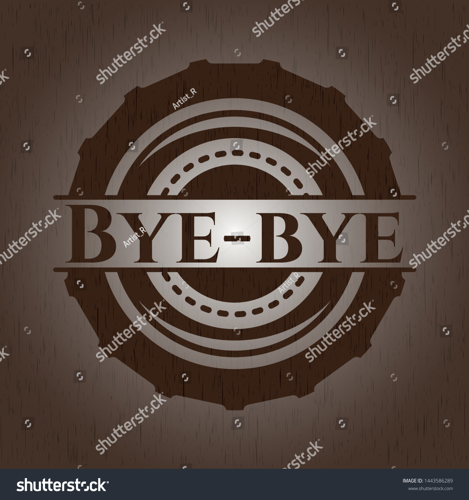 Byebye Wood Emblem Vector Illustration Stock Vector (Royalty Free ...