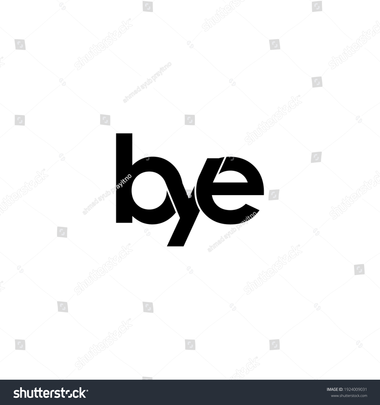 Bye Letter Original Monogram Logo Design: เวกเตอร์สต็อก (ปลอดค่า ...