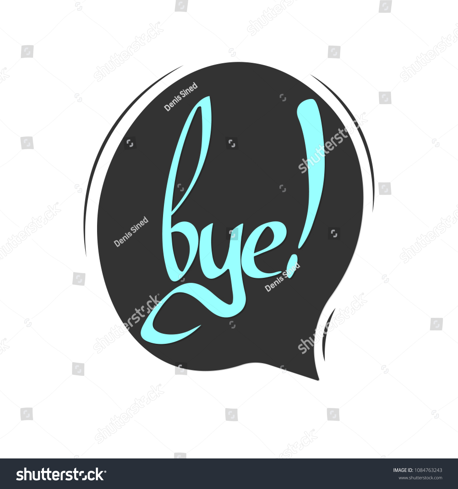 Bye Speech Bubble Banner Word Design Stock Vector (Royalty Free ...