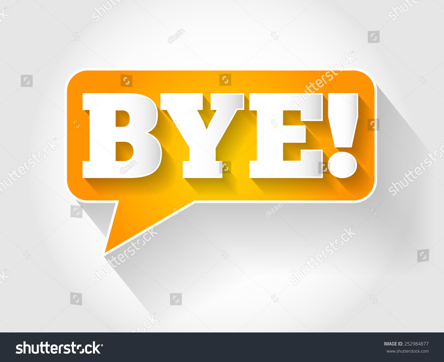 Bye Text Message Bubble Business Concept Stock Vector (Royalty Free ...