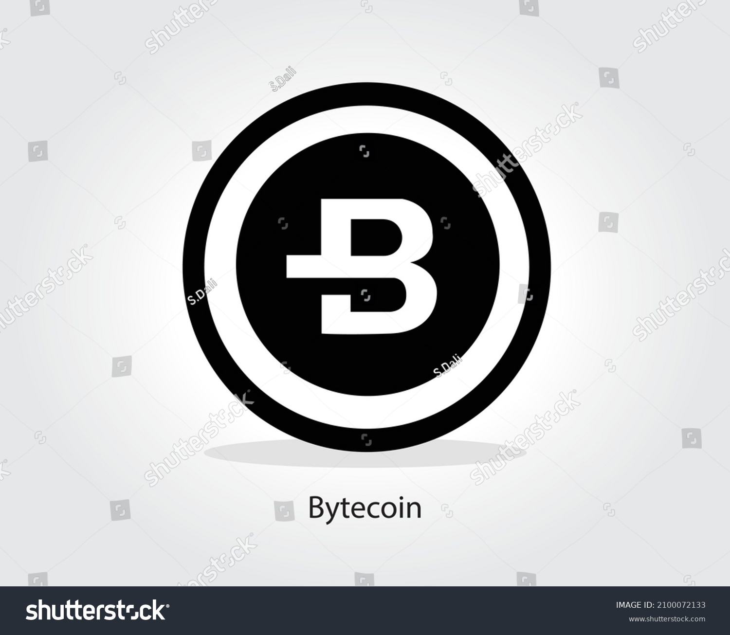 Bytecoin Logo Cryptocurrency Vector Illustration Stock Vector (Royalty Free) 2100072133