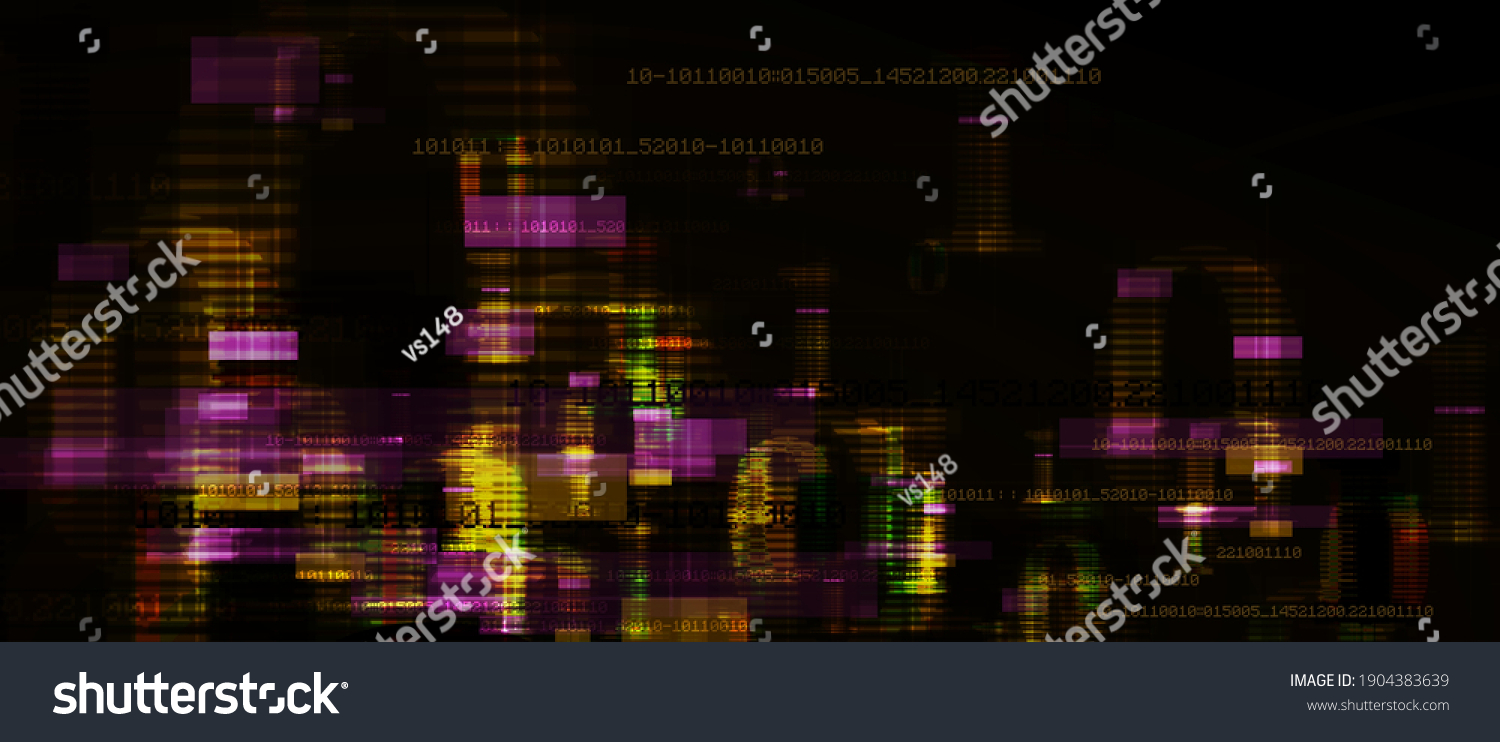 Bytes Binary Code Run Through Network Stock Vector (Royalty Free ...