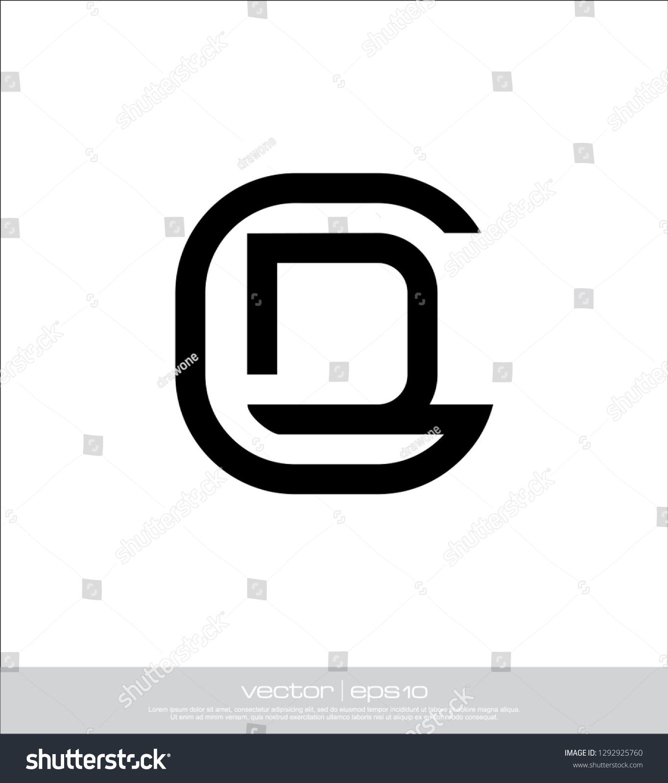 C D Logo Templates Stock Vector (Royalty Free) 1292925760 | Shutterstock