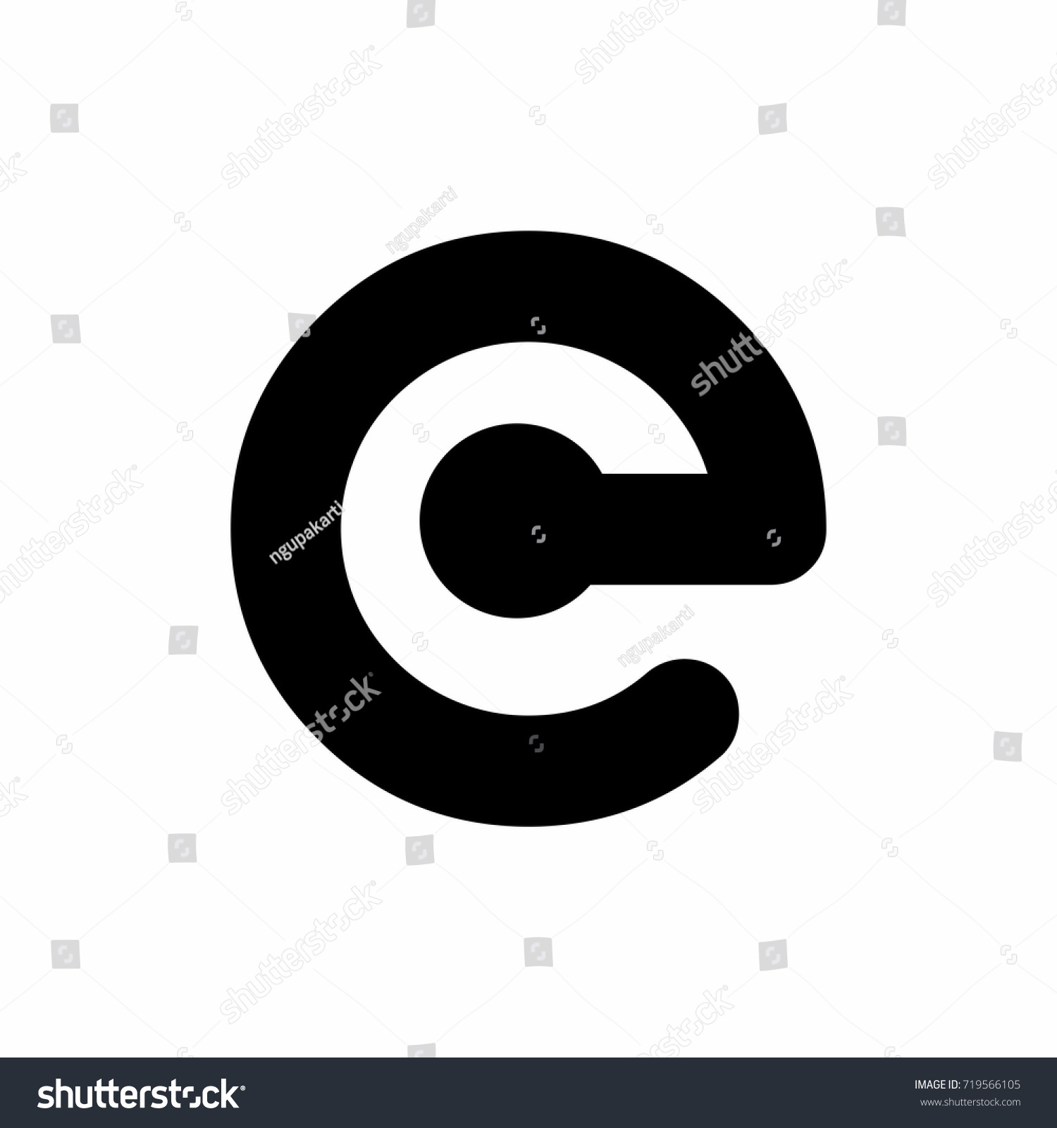 C E Logo Concept Black Stock Vector (Royalty Free) 719566105