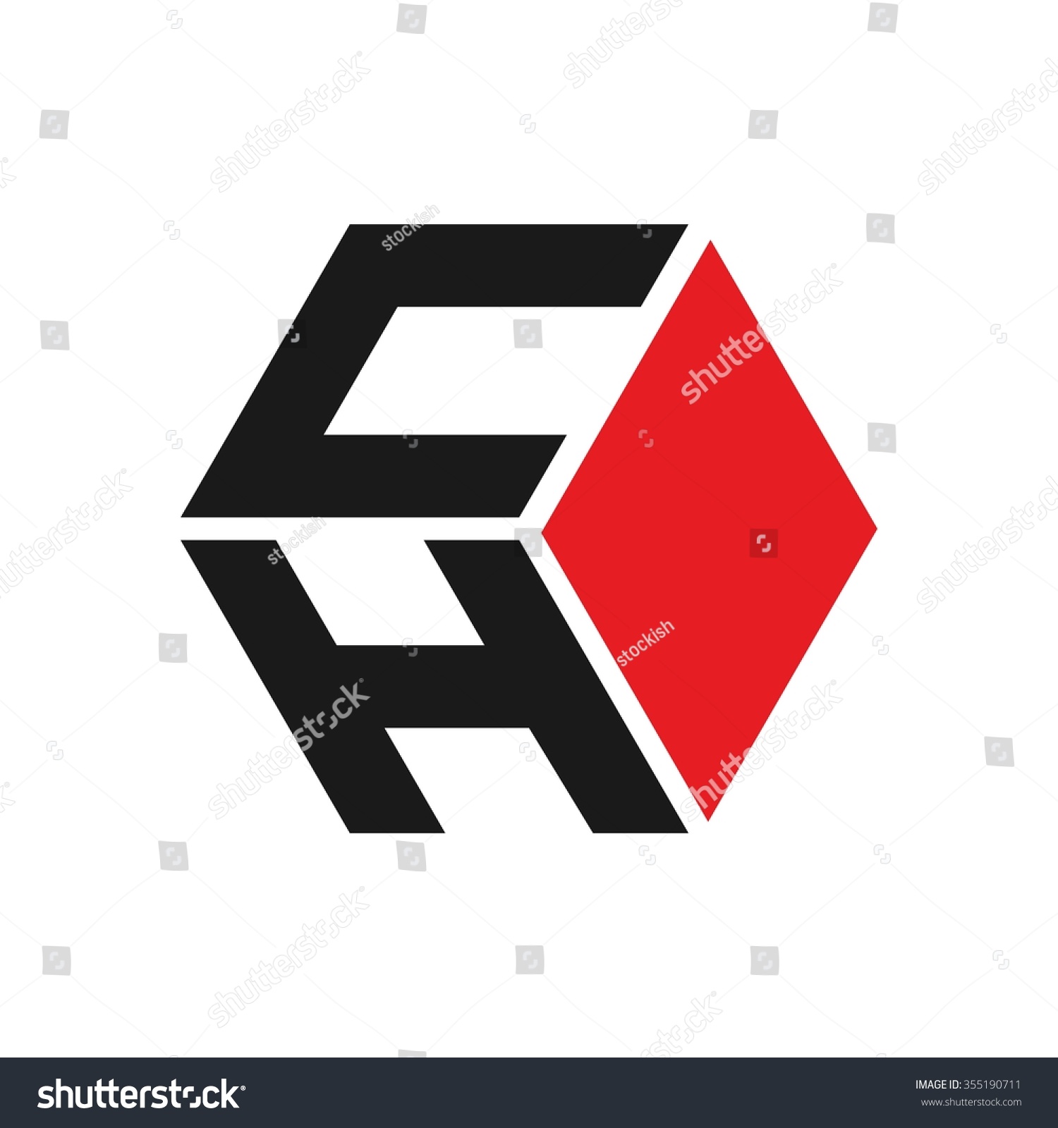 C H Logo Vector Stock Vector (Royalty Free) 355190711