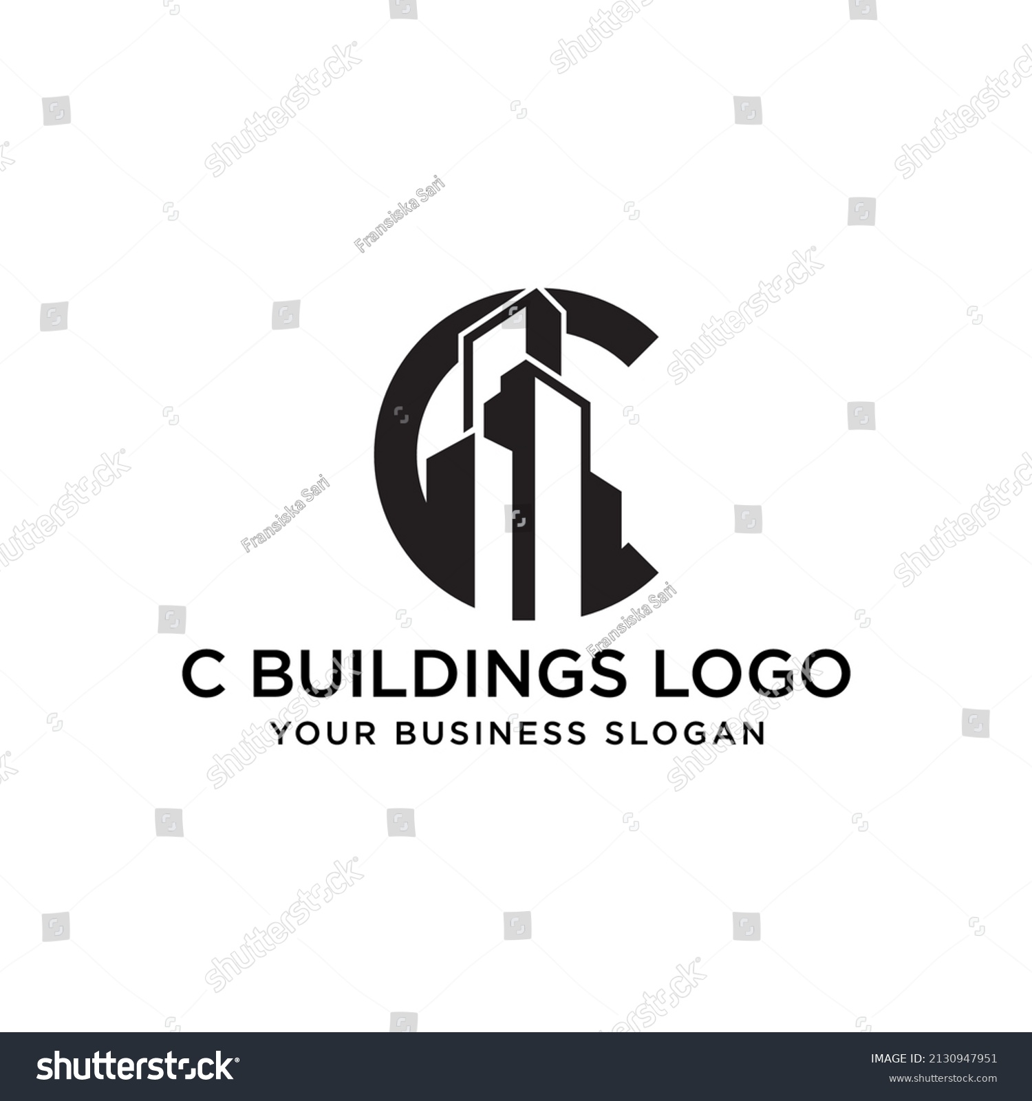 C Buildings Logo Design Vector Stock Vector (Royalty Free) 2130947951 ...