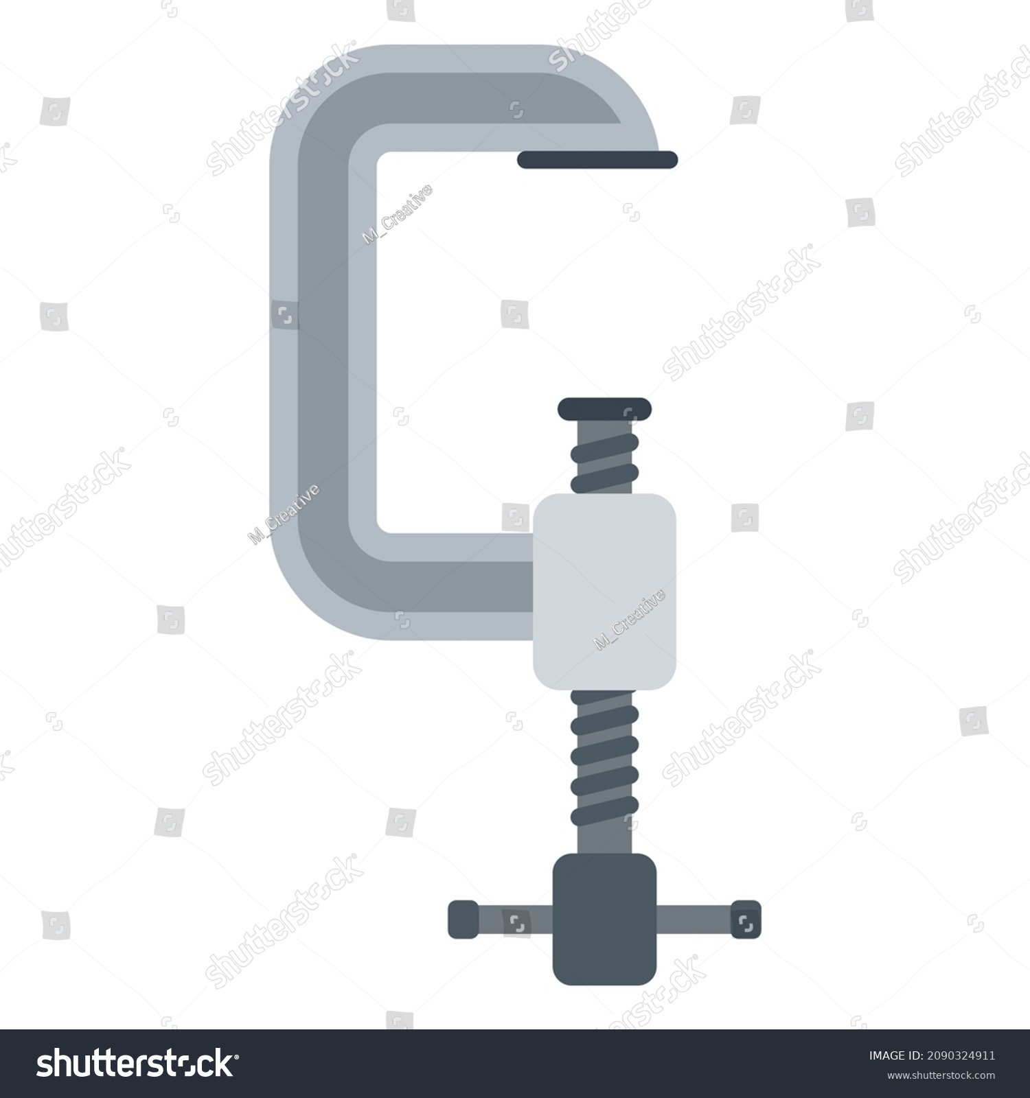 C Clamp Flat Clipart Vector Illustration Stock Vector (Royalty Free ...