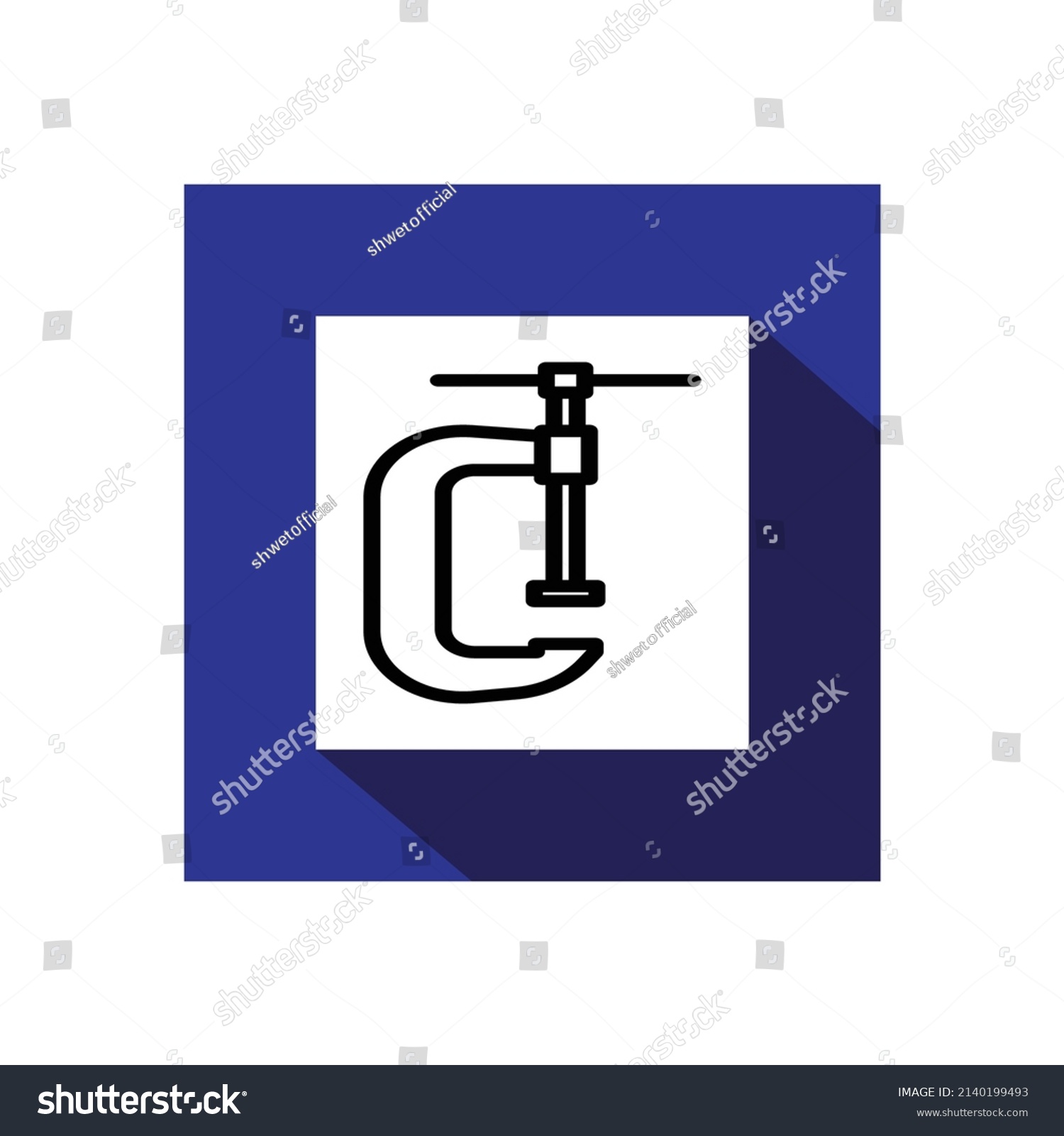 C Clamp Icon Tools Icon Vector Stock Vector (Royalty Free) 2140199493 ...