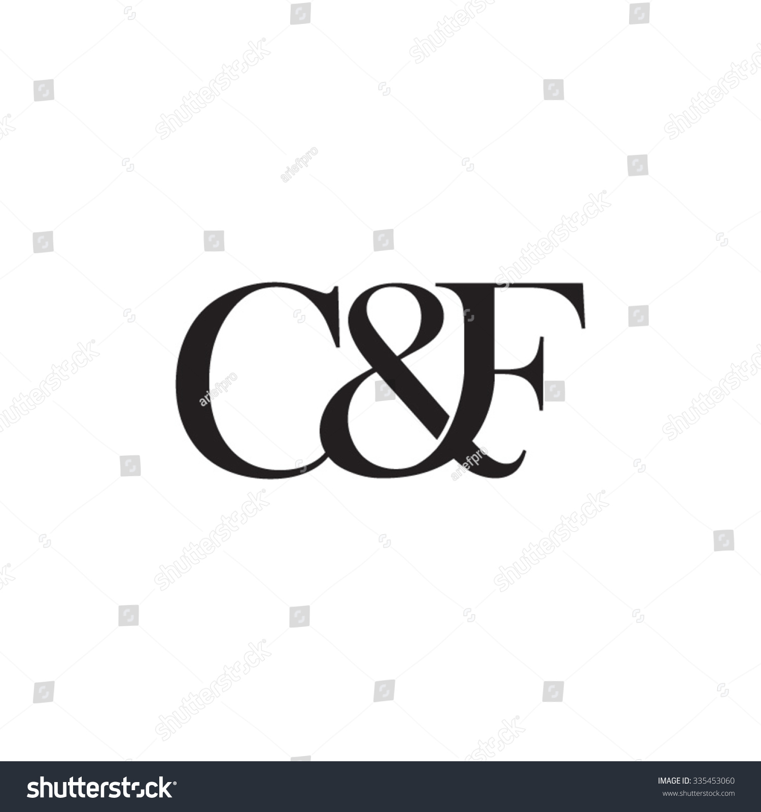 Cf Initial Logo Ampersand Monogram Logo Stock Vector (Royalty Free ...