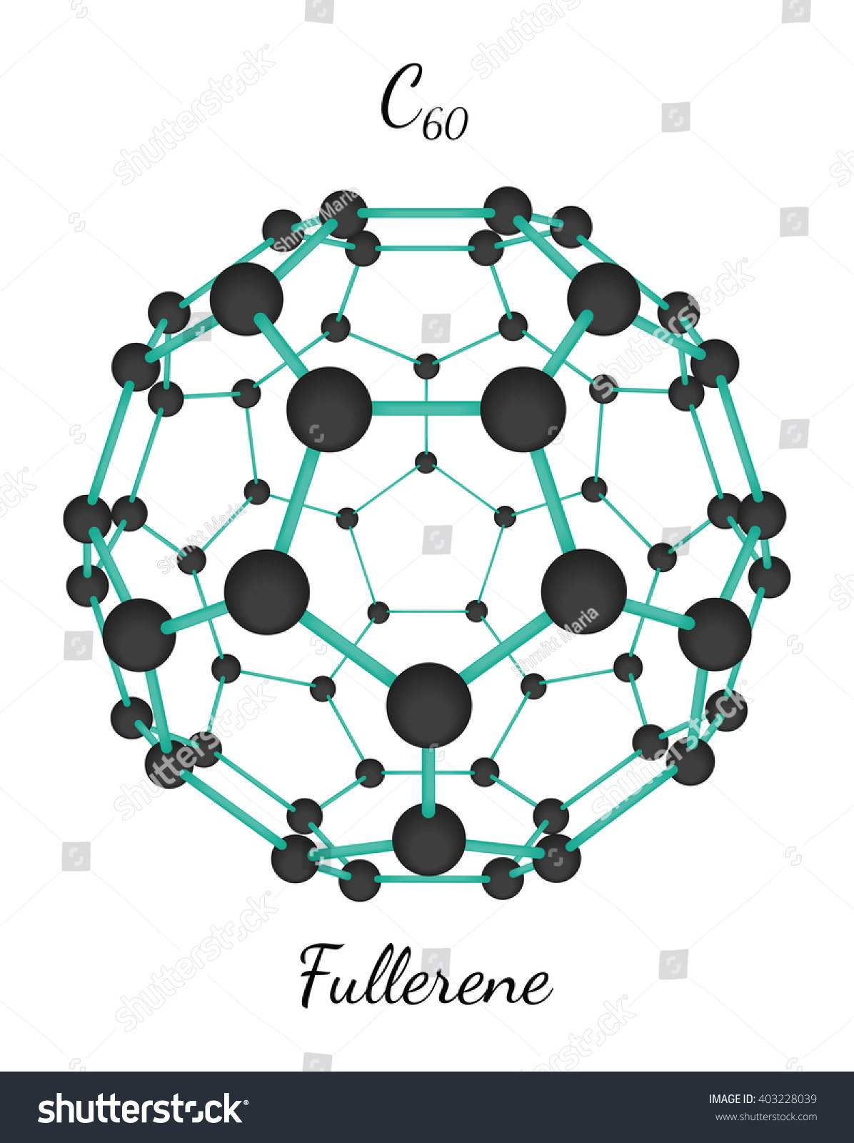 C60 Fullerene Molecule Stock Vector (Royalty Free) 403228039