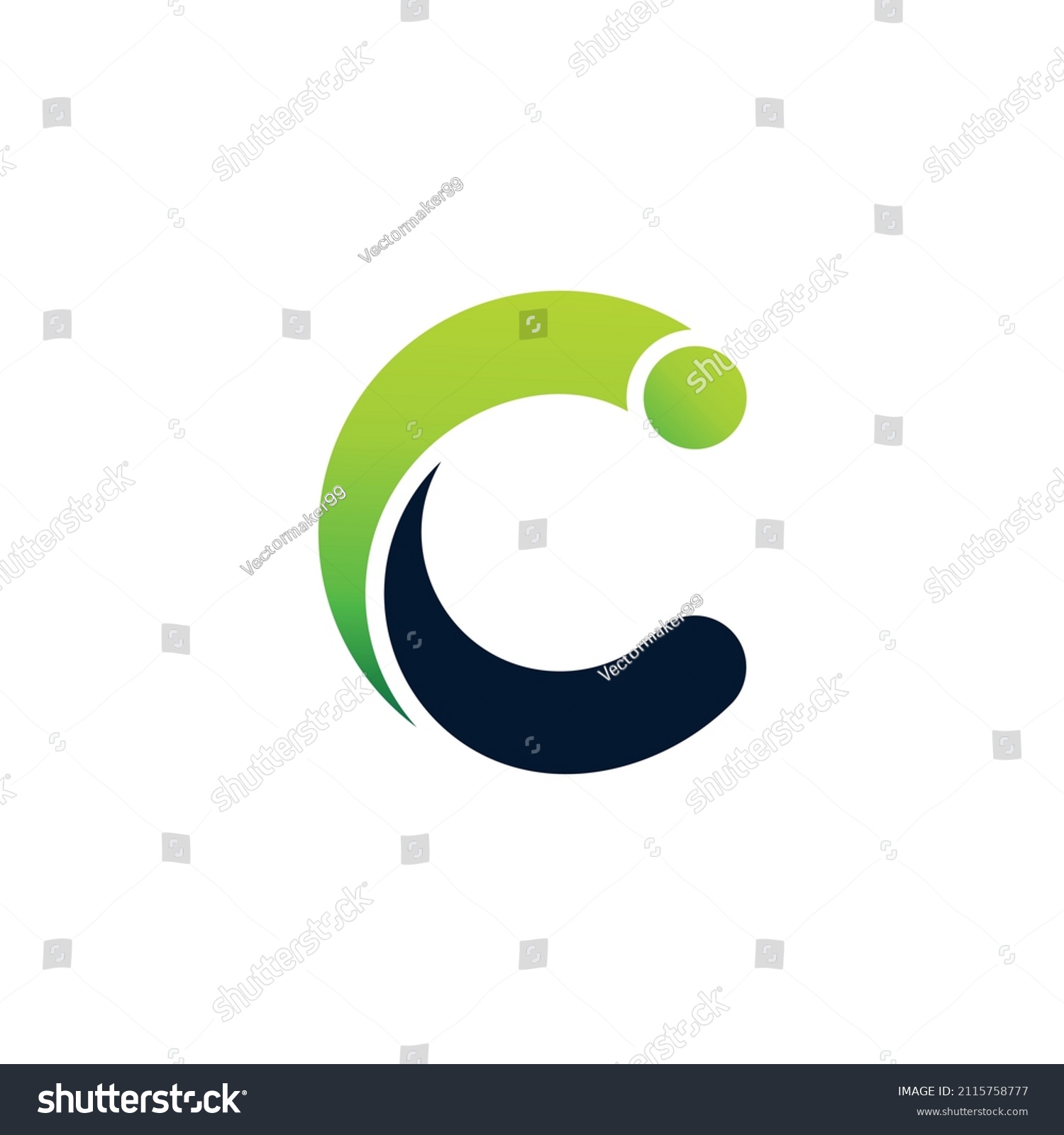 C Golf Vector Logo Design Template Stock Vector (Royalty Free ...