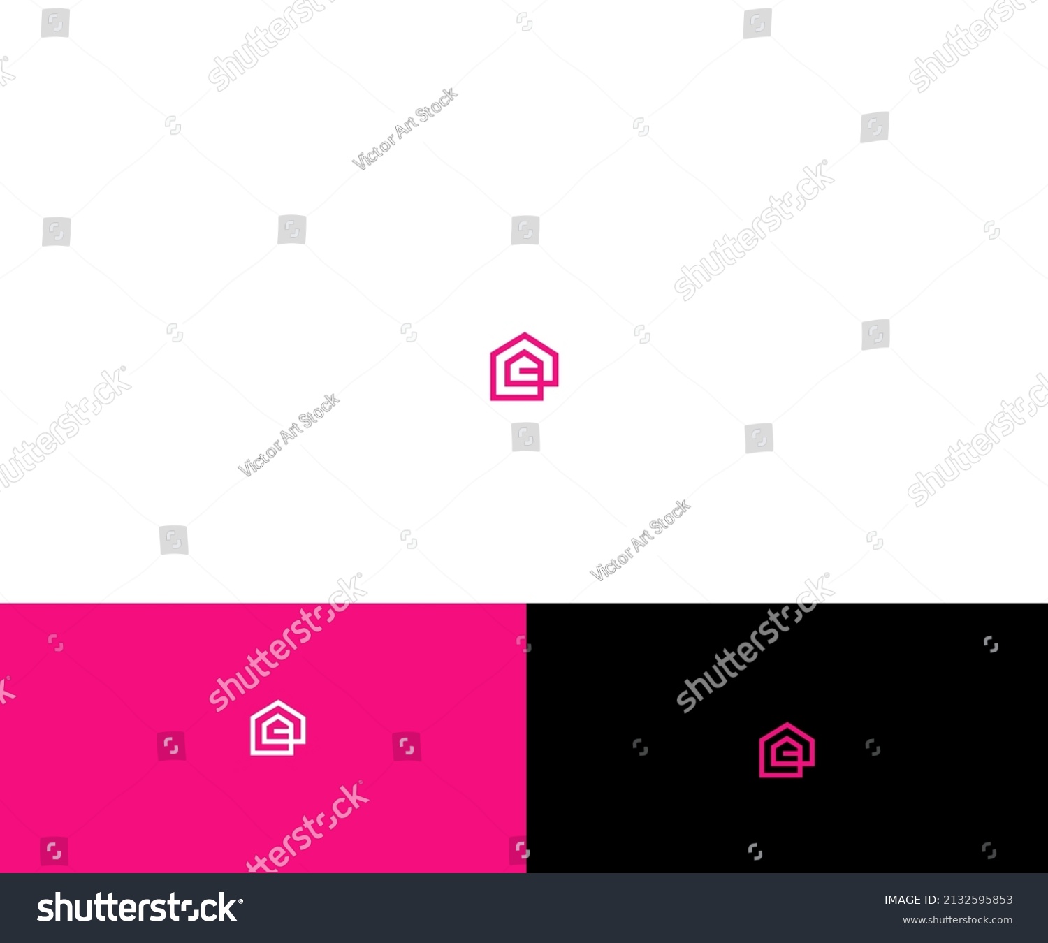 C Home Logo Design Vector Template Stock Vector (Royalty Free ...