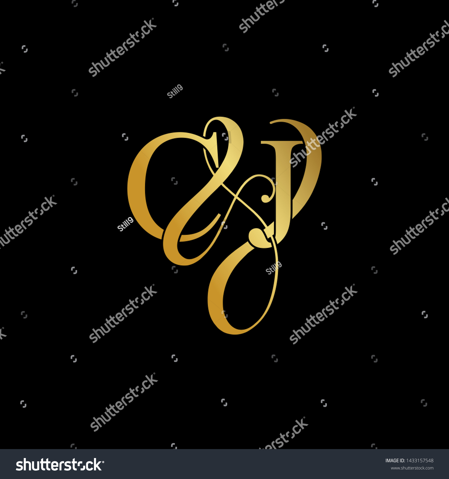 C J Cj Logo Initial Vector: เวกเตอร์สต็อก (ปลอดค่าลิขสิทธิ์) 1433157548