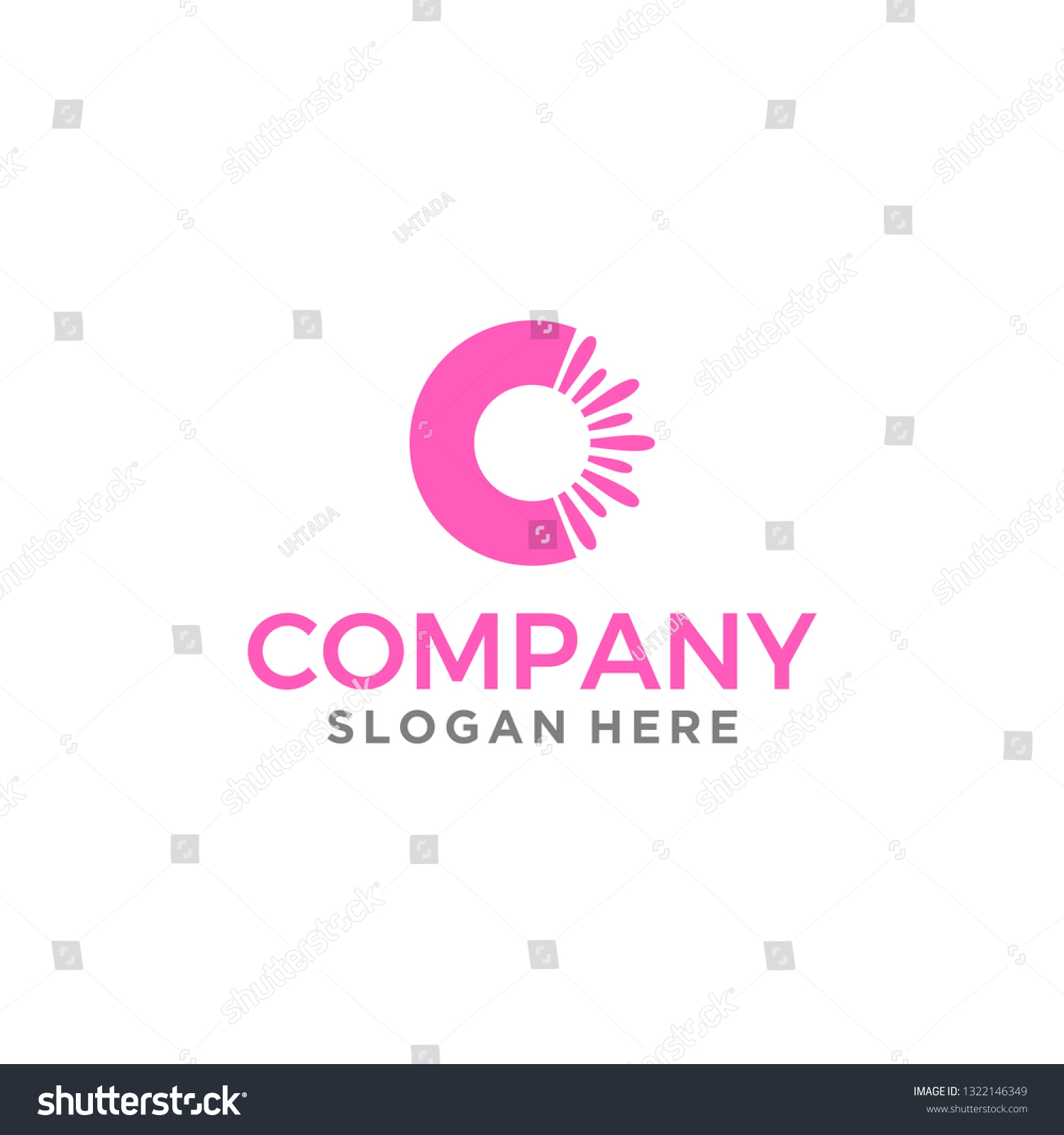 C Letter Flower Logo Stock Vector (Royalty Free) 1322146349 | Shutterstock