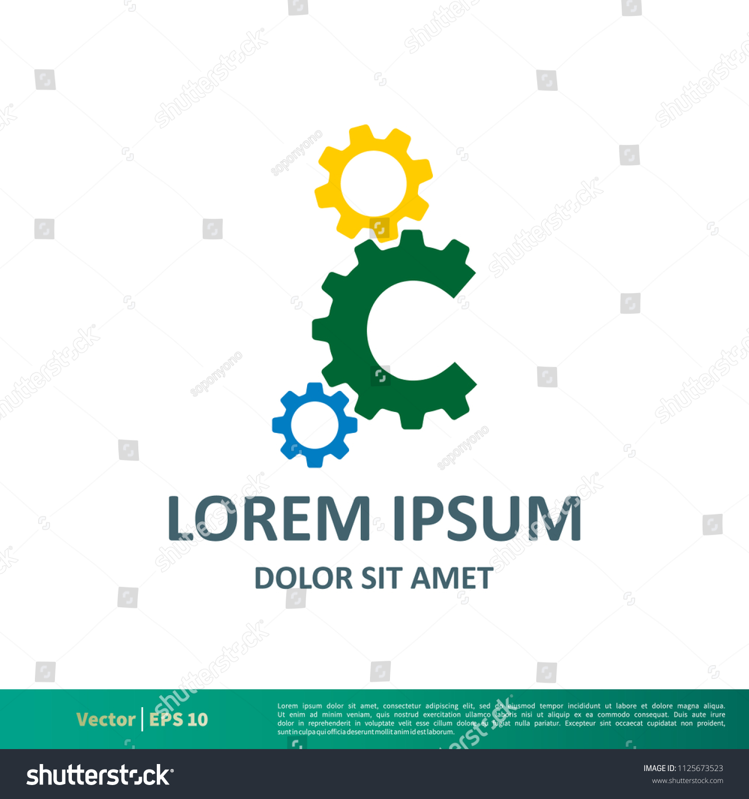 C Letter Gear Icon Vector Logo Stock Vector (Royalty Free) 1125673523 ...