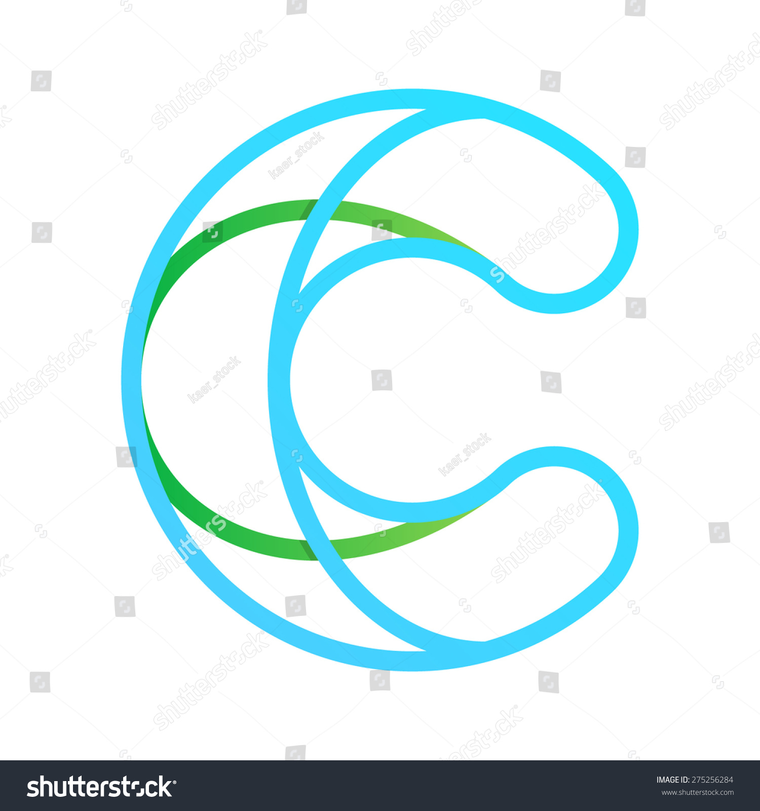 C Letter Line Logo Design Template Stock Vector (Royalty Free) 275256284