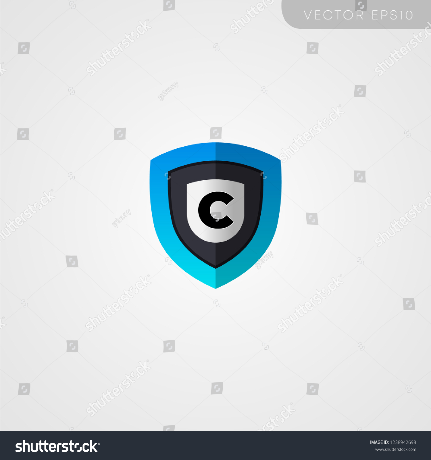 C Letter Shield Icon Stock Vector (Royalty Free) 1238942698 | Shutterstock