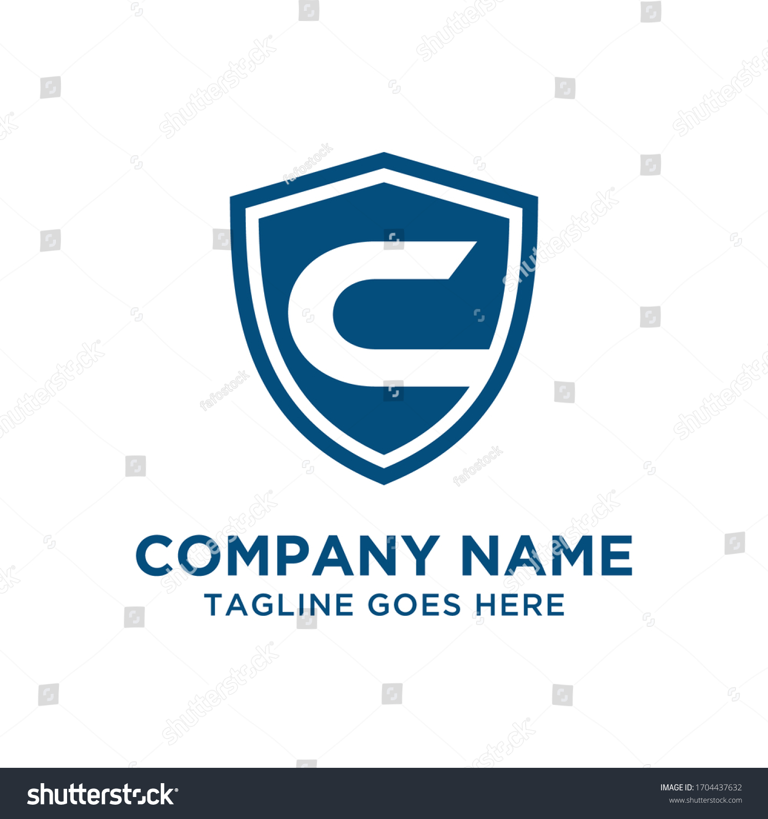 C Letter Shield Logo Vector Design Stock Vector (Royalty Free ...