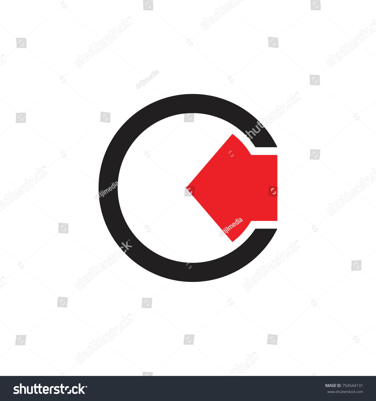 C Letter Arrow Logo Design Vector Stock Vector (Royalty Free) 754544131 ...