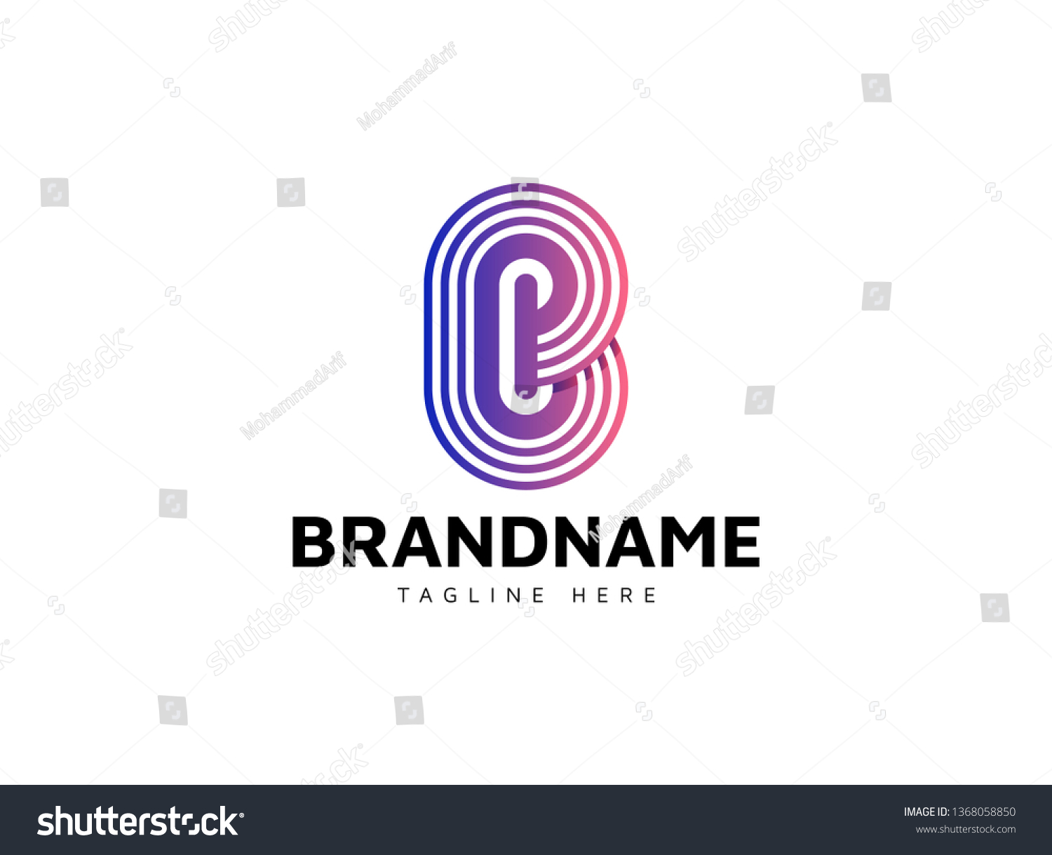 C Line Art Vector Logo Stock Vector (Royalty Free) 1368058850 ...
