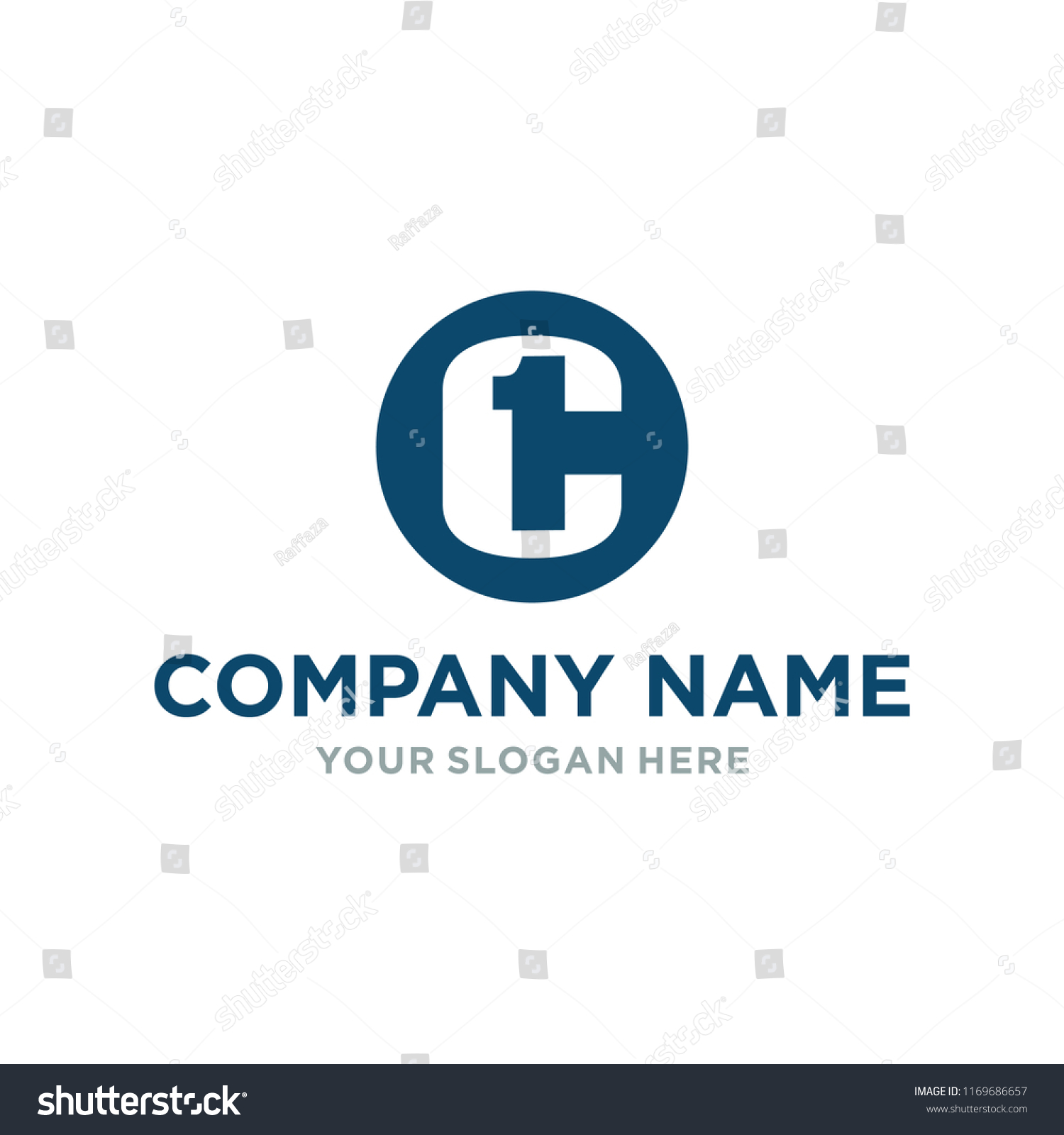 C1 Logo Design: Stock-Vektorgrafik (Lizenzfrei) 1169686657