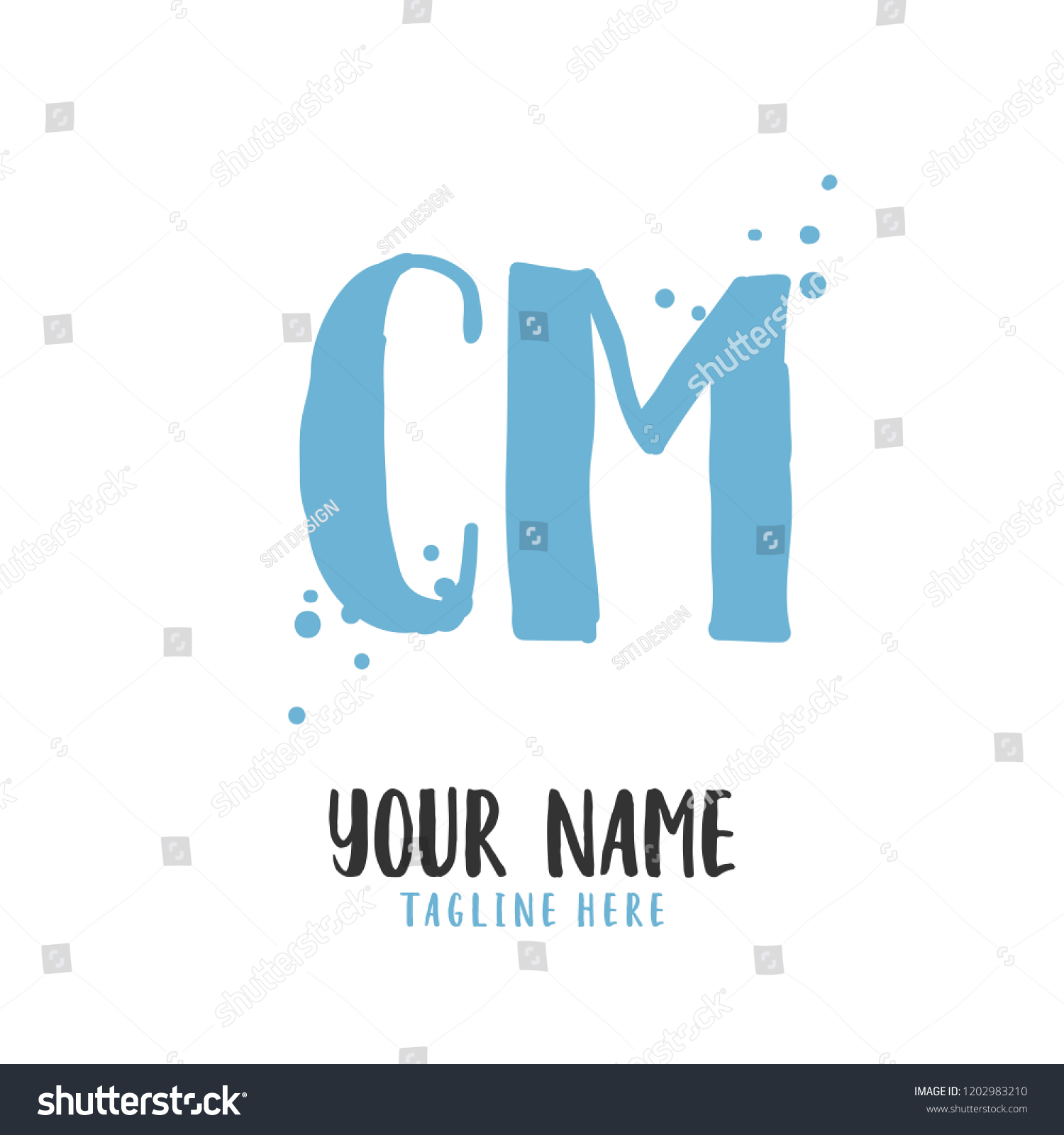 C M Handwritten Logo Template Stock Vector (Royalty Free) 1202983210 ...