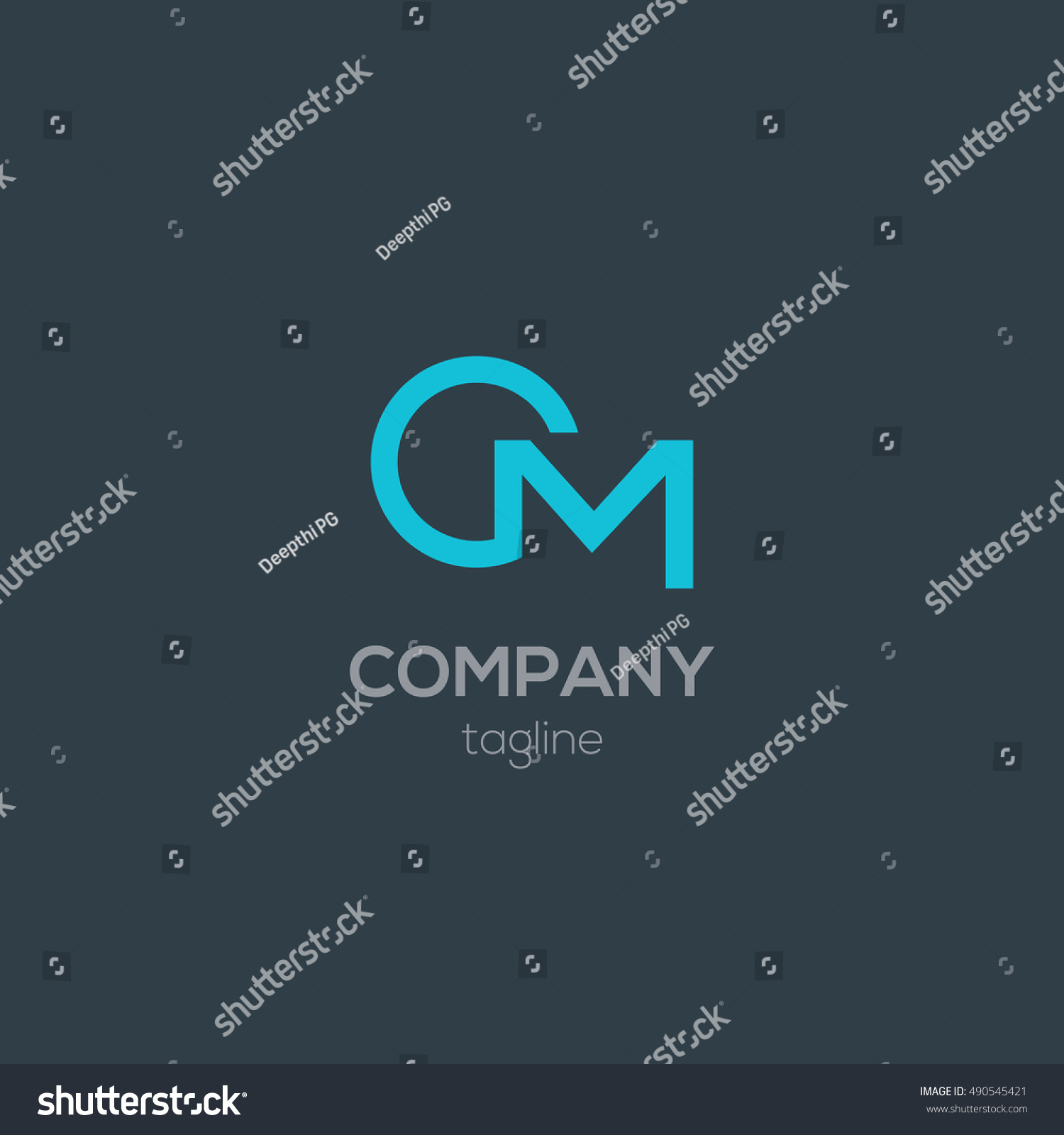 C M Letter Design Logo Vector Stock Vector (Royalty Free) 490545421