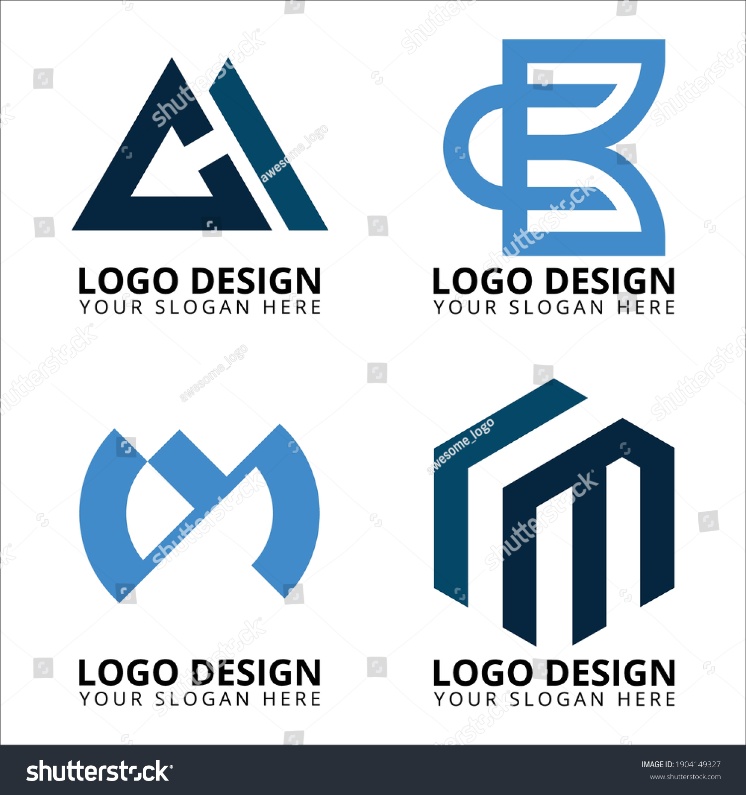 C M Professional Logo Design Stock Vector (Royalty Free) 1904149327 ...