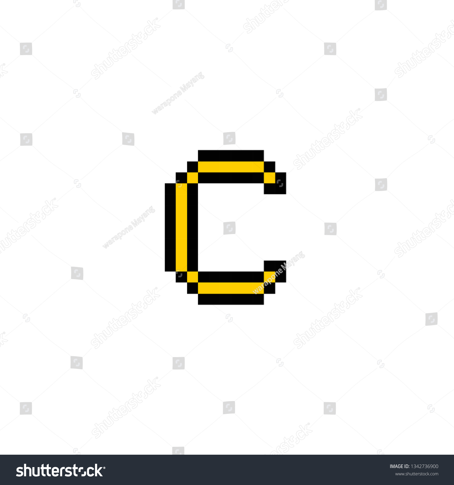 C Pixel Art Stock Vector (Royalty Free) 1342736900 | Shutterstock