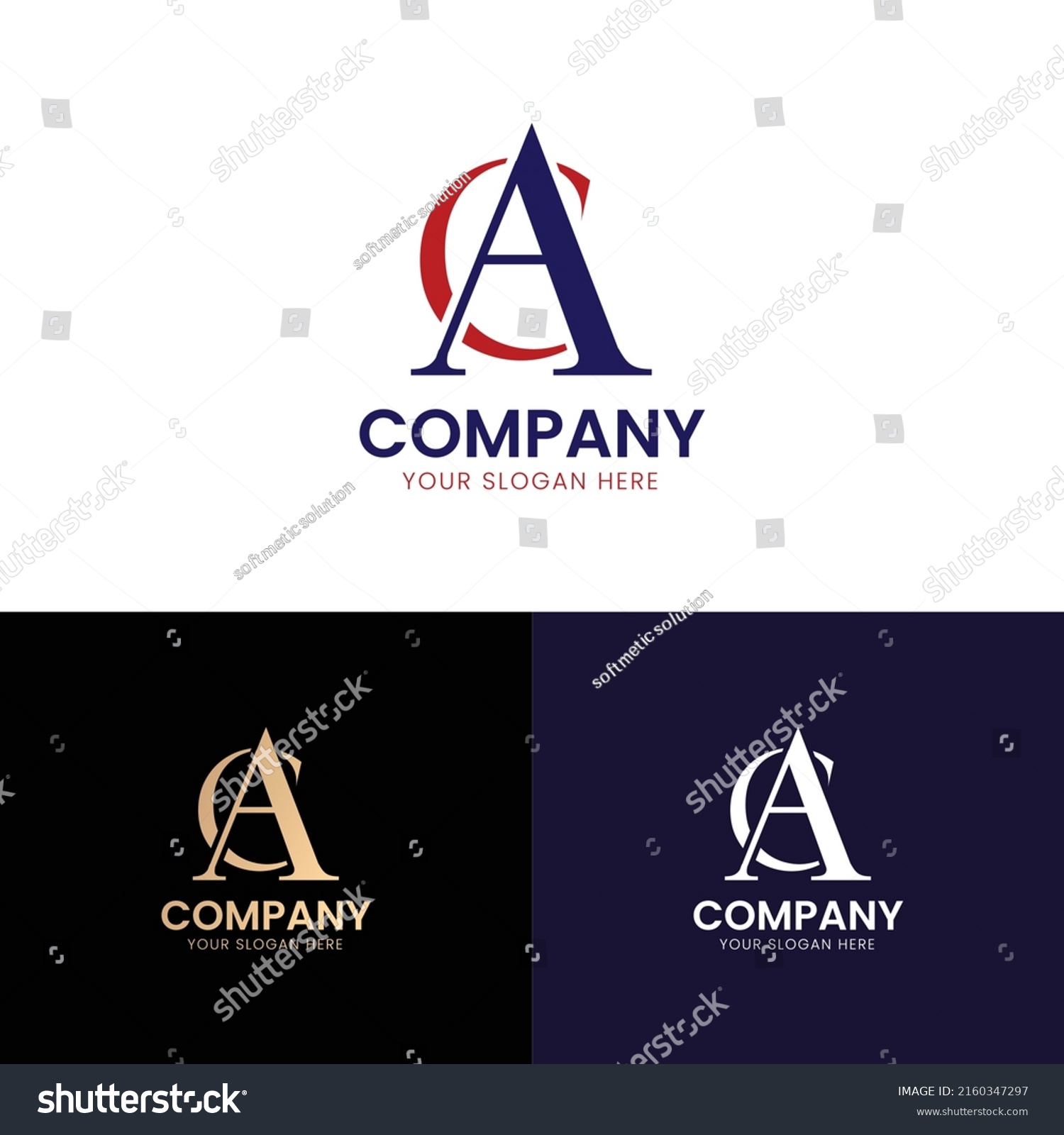Caac C Abstract Letters Logo Monogram Stock Vector (Royalty Free ...