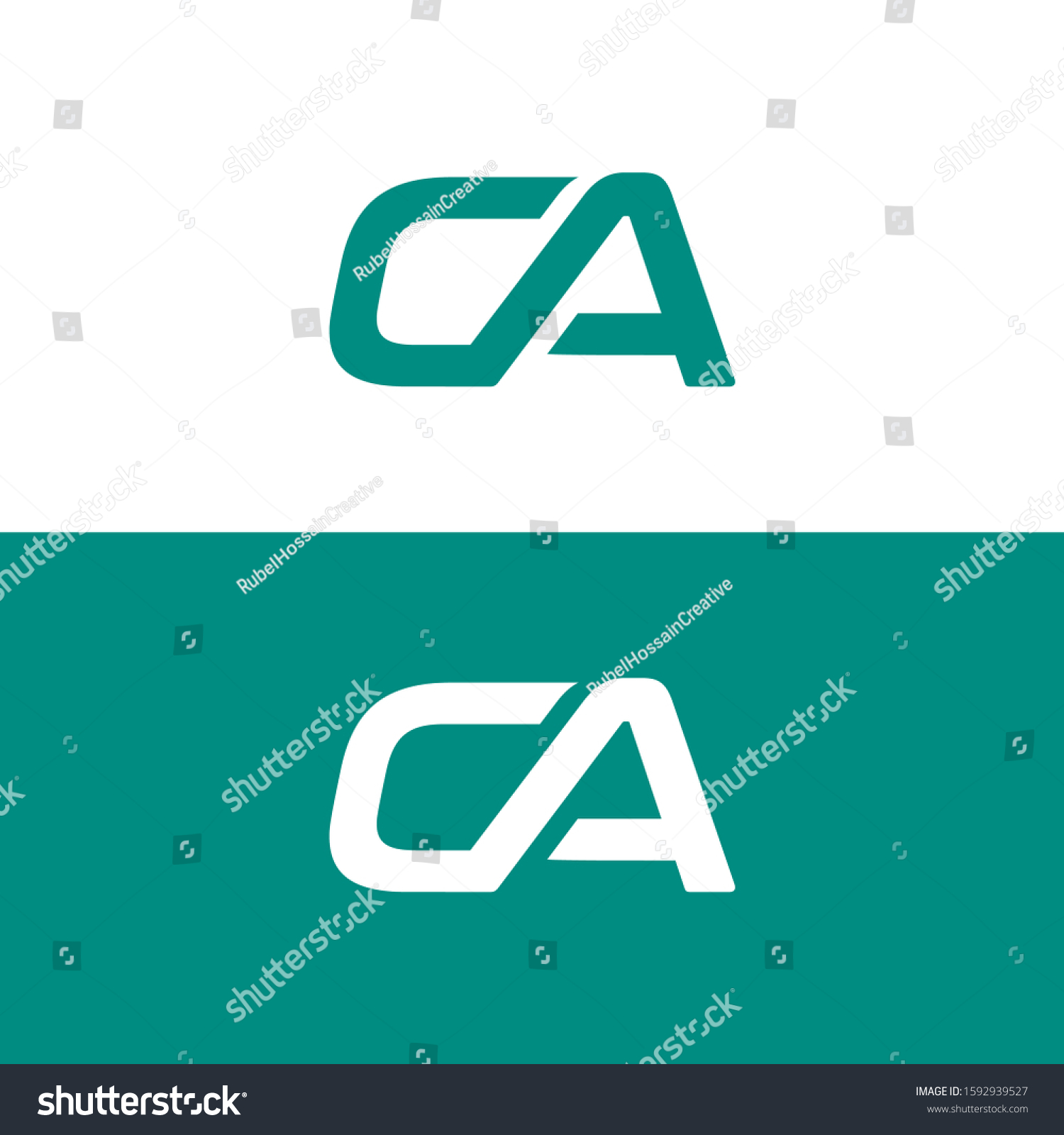 Ca Letter Logo Design Template Ca: vector de stock (libre de regalías ...