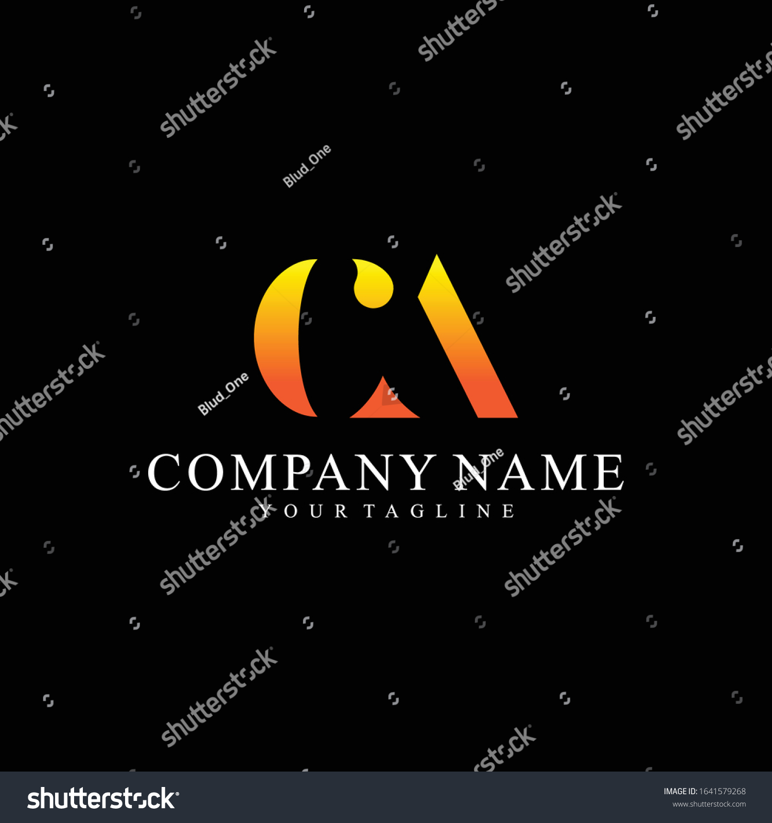 Ca Letter Logo Design Template Vector Stock Vector (Royalty Free ...