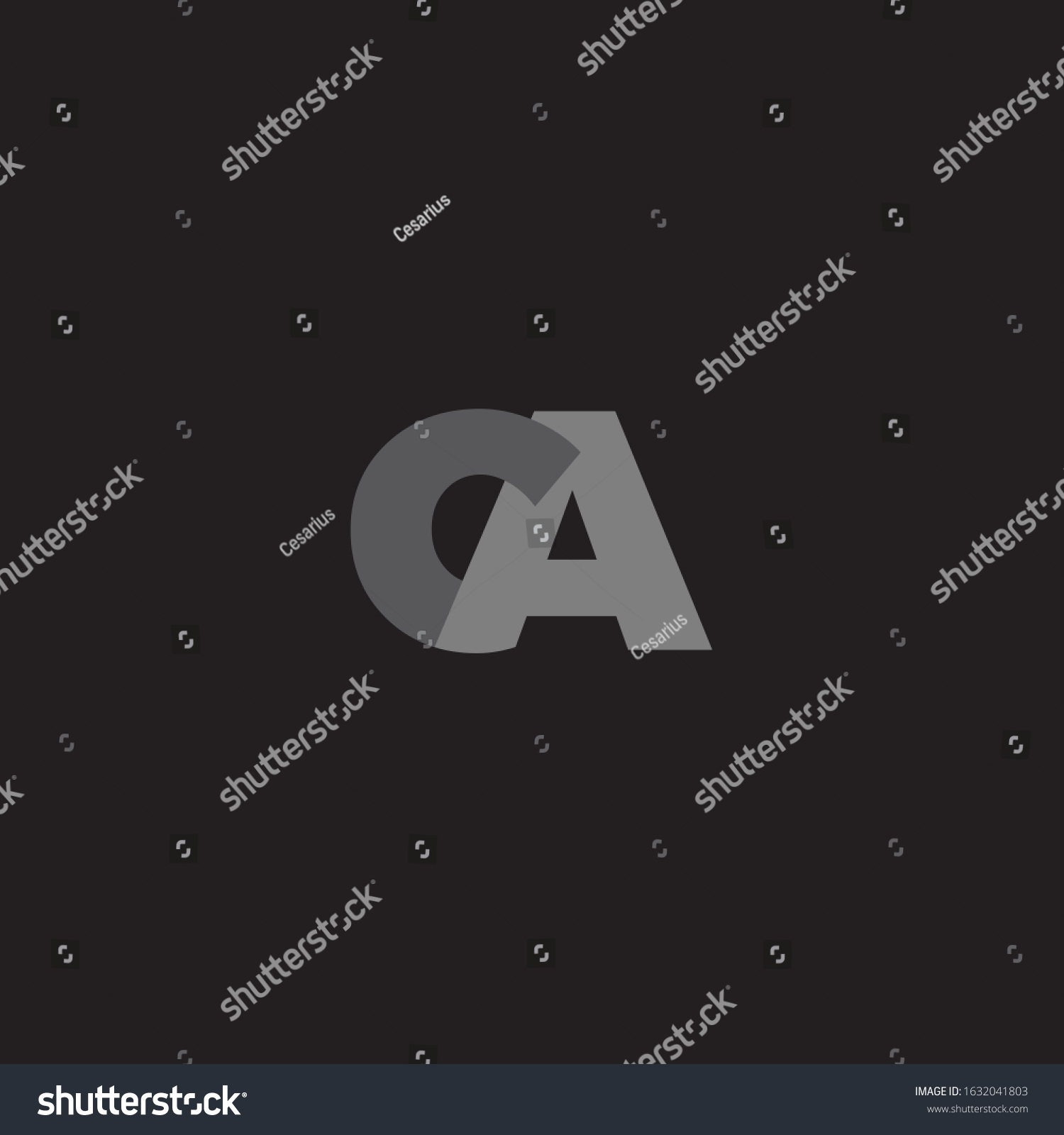 Ca Letters Vector Image Web Design Stock Vector (Royalty Free) 1632041803