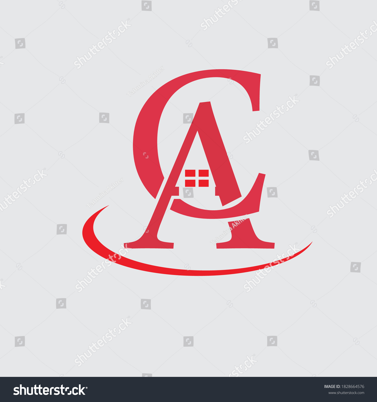 Ca Shape Alphabet Logo Design Stock Vector (Royalty Free) 1828664576 ...