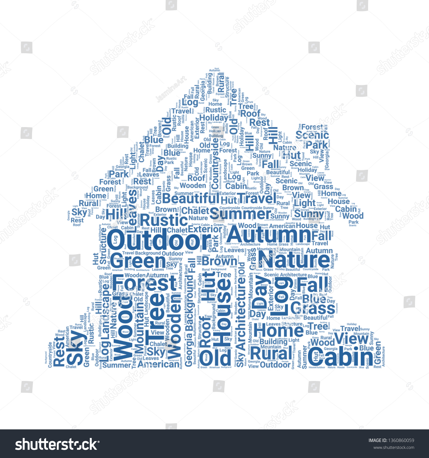 Cabin Word Cloud Tag Cloud About Stock Vector (Royalty Free) 1360860059 ...