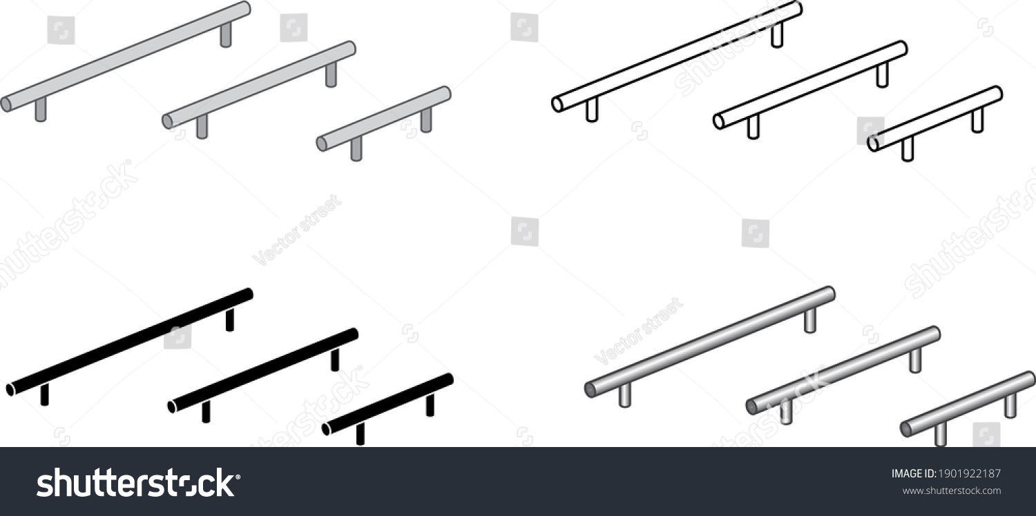 Cabinet Door Handle Icon Vector Stock Vector (Royalty Free) 1901922187 ...