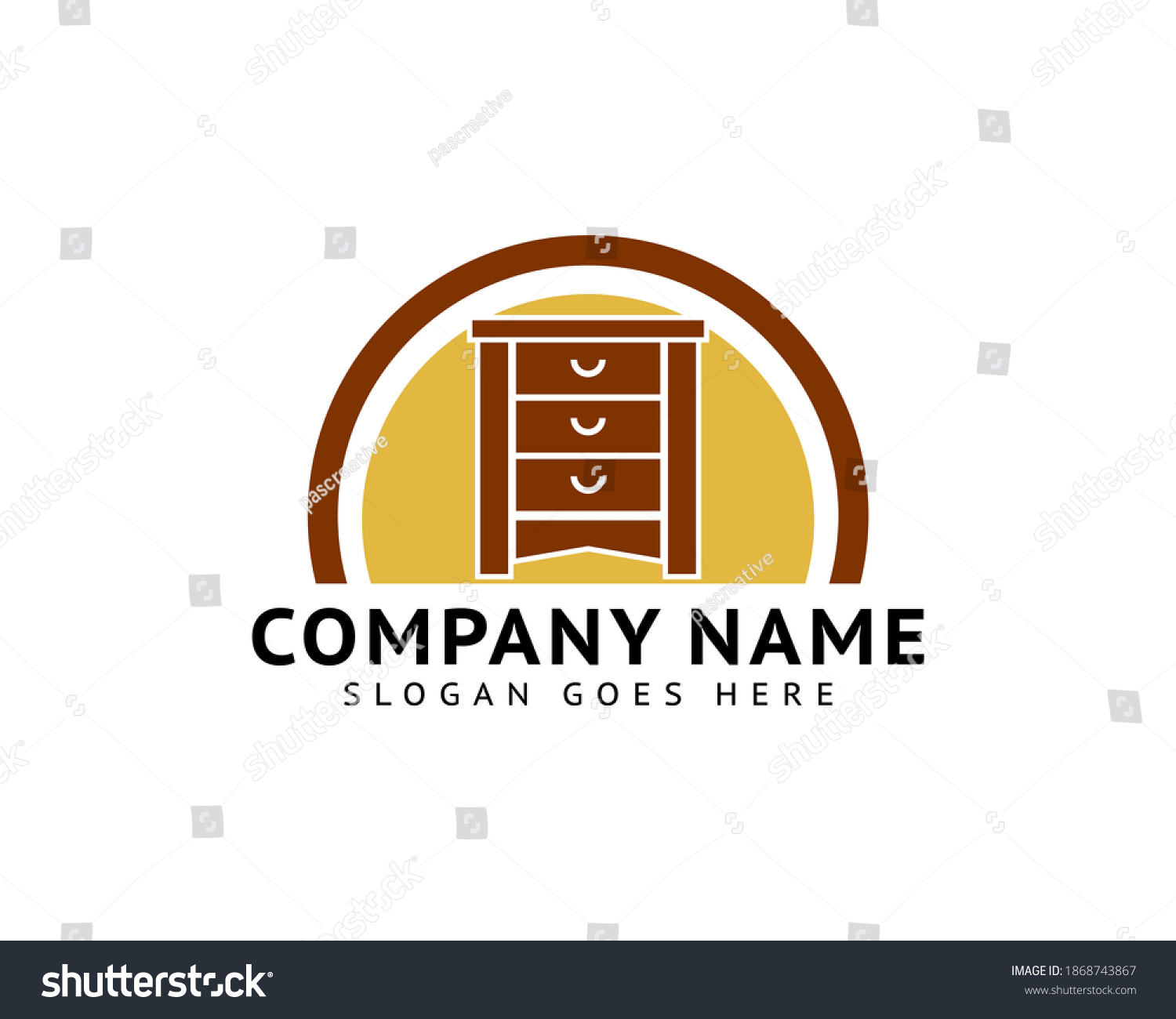 Cabinet Logo Icon Design Template Stock Vector (Royalty Free) 1868743867