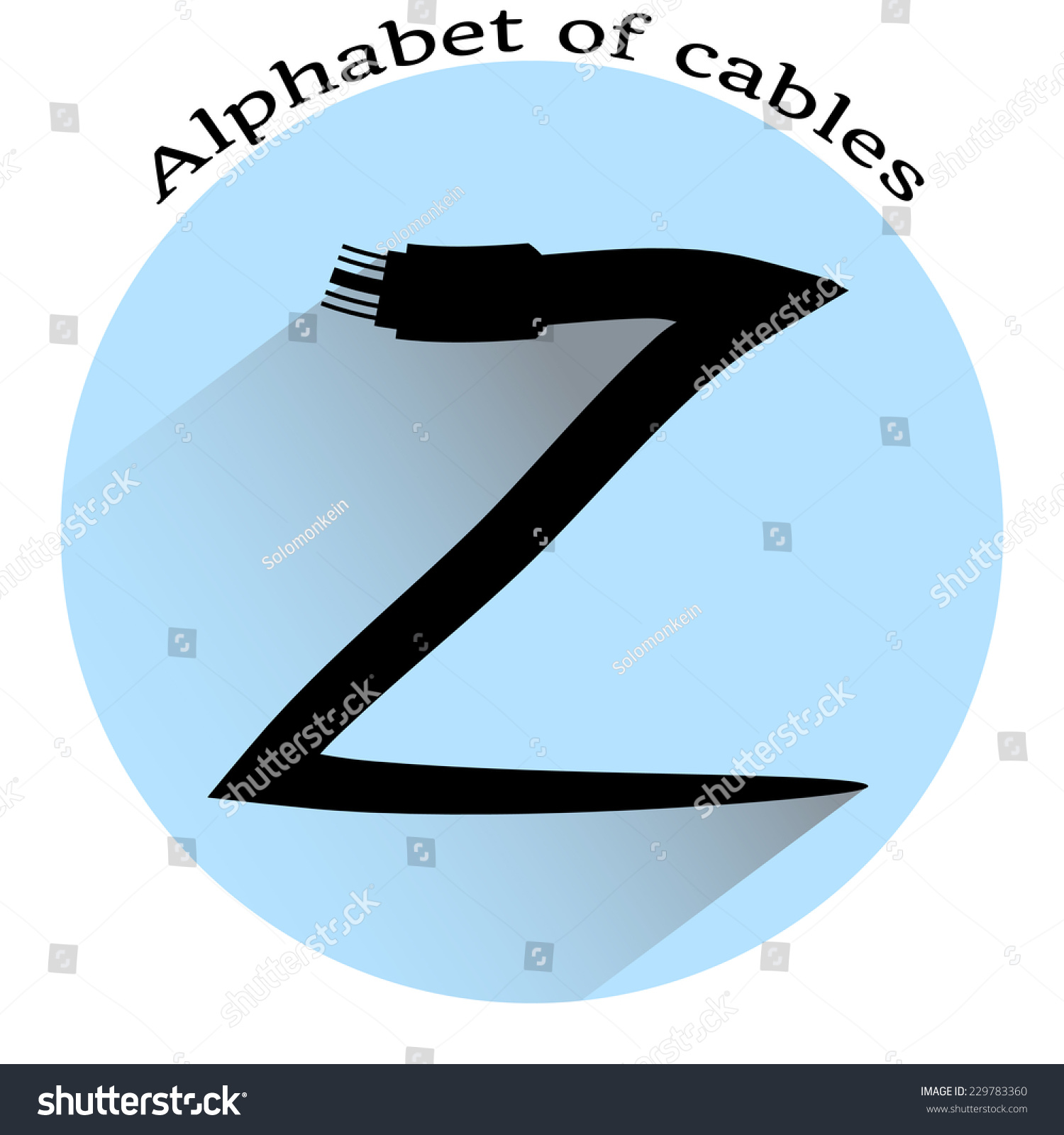 Cable Alphabet Vector Illustration Stock Vector (Royalty Free) 229783360
