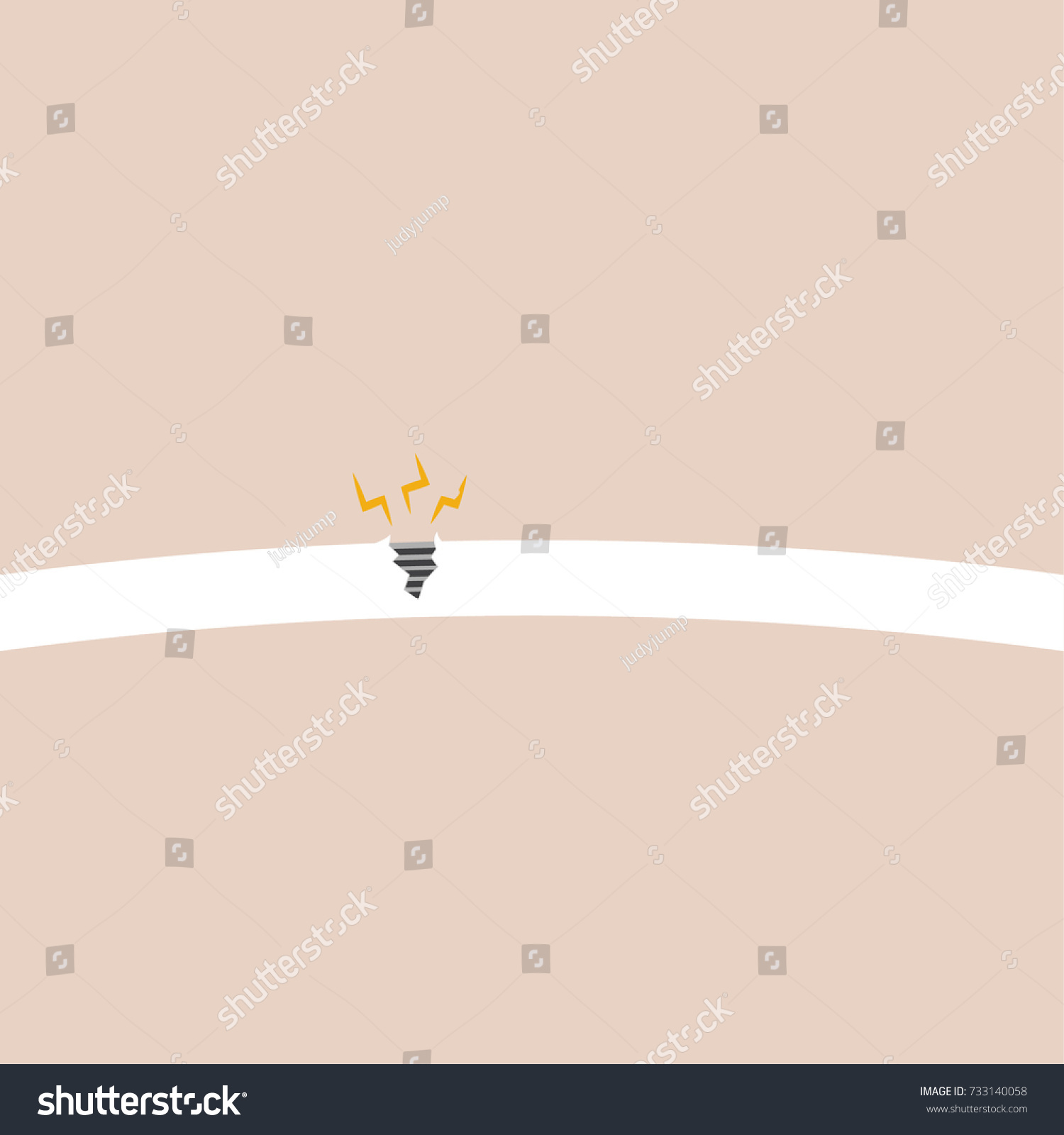 Cable Break Cartoon Vector Free Space Stock Vector (Royalty Free ...