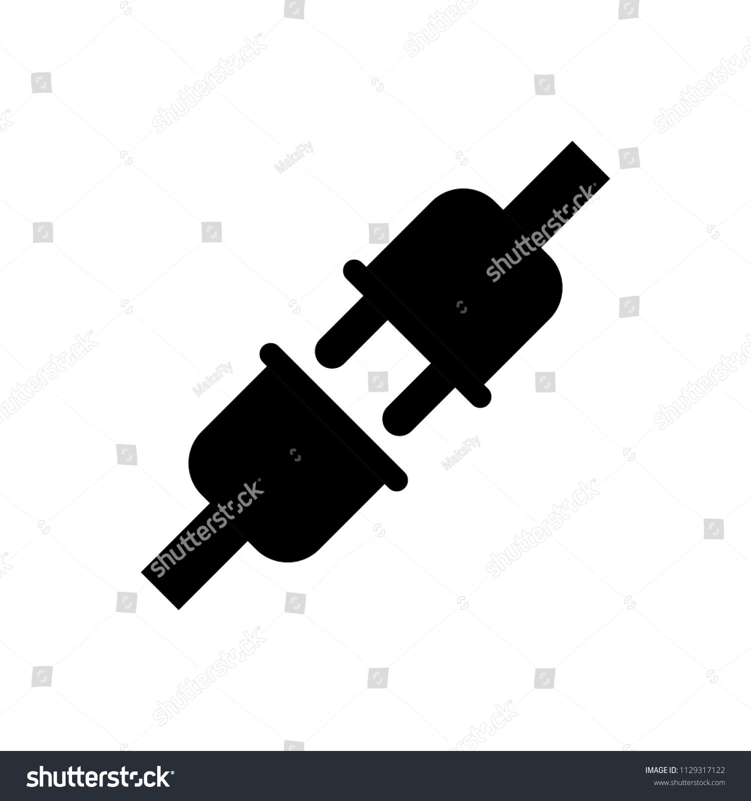 Cable Disconnect Icon Internet Vector Sign Stock Vector (Royalty Free ...
