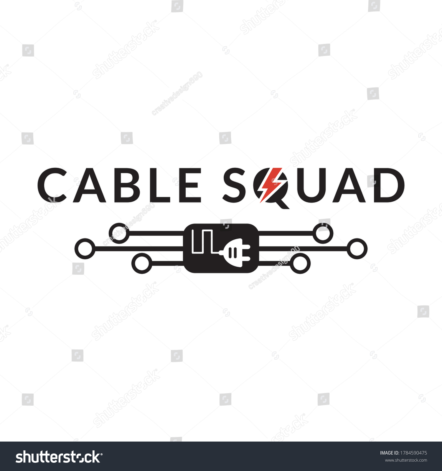 Cable Squad Brand Logo Design Stock Vector (Royalty Free) 1784590475 ...