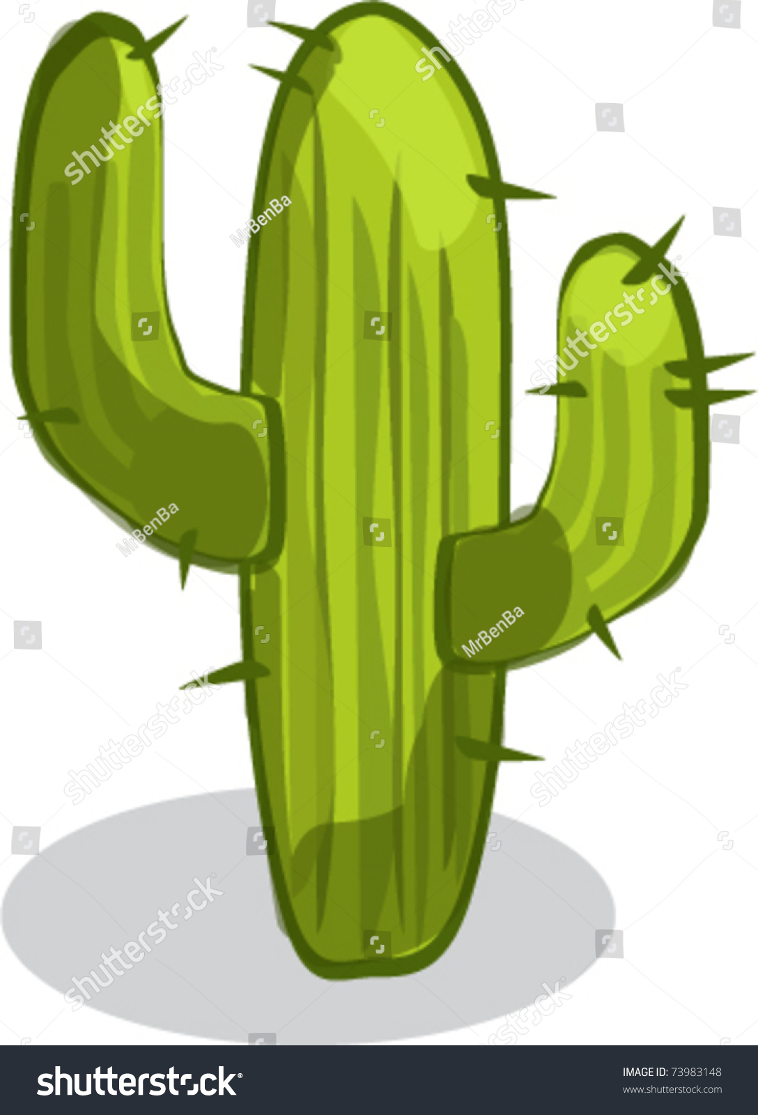 Cactus Cartoon Vector Illustration: เวกเตอร์สต็อก (ปลอดค่าลิขสิทธิ์ ...