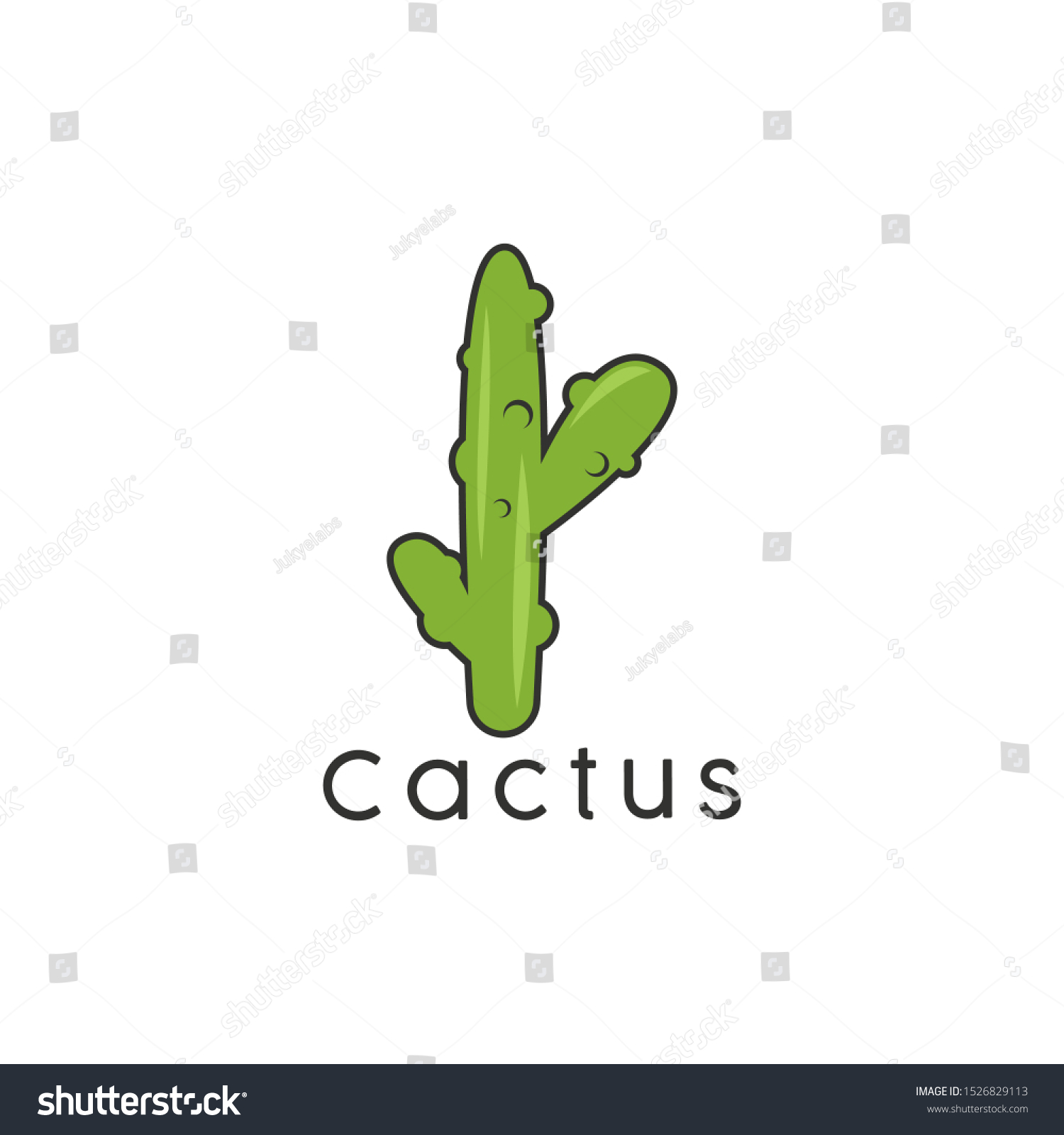 Cactus Logo Design Badges Vector Illustrations Stock Vector (Royalty ...