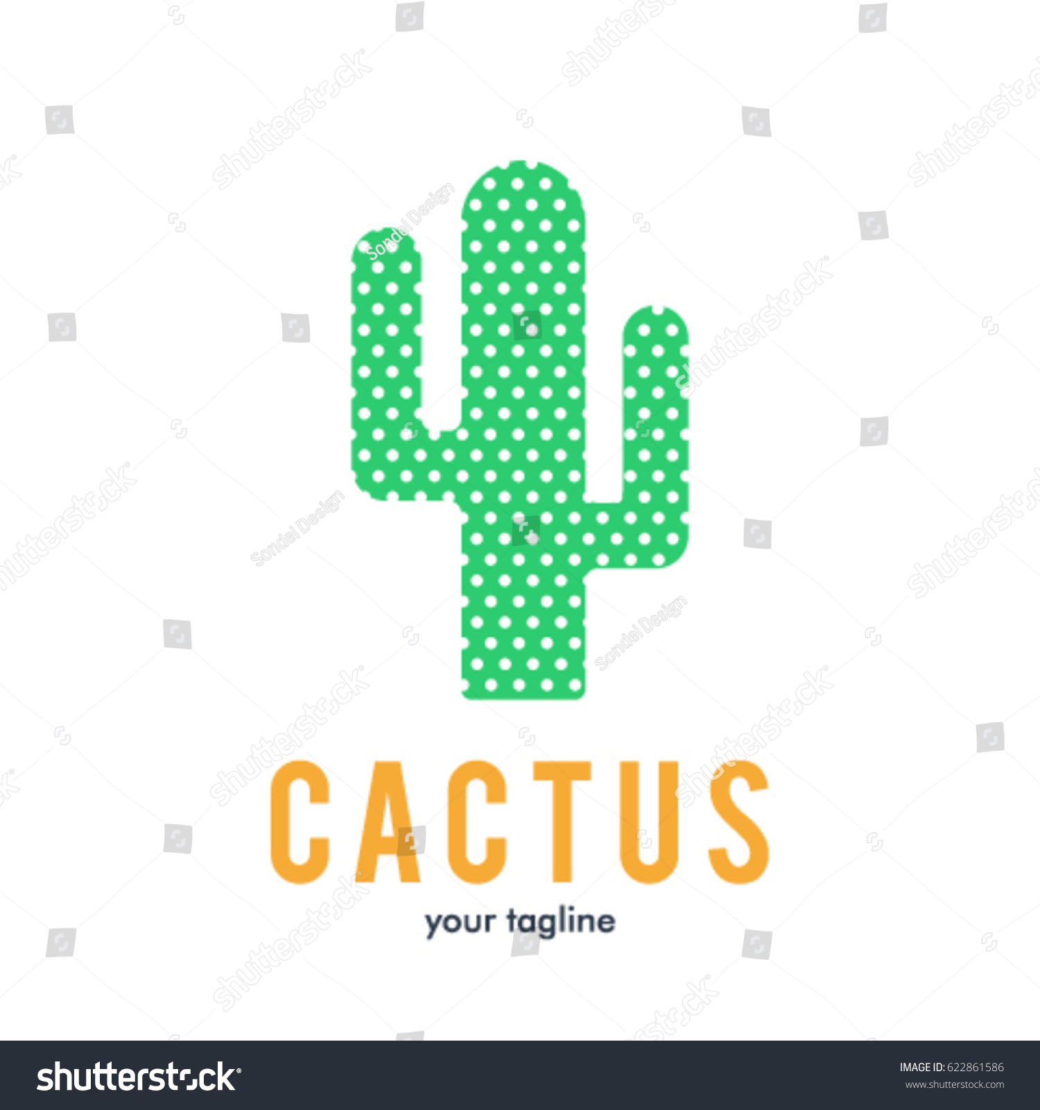 Cactus Logo Icon Symbol Stock Vector (Royalty Free) 622861586 ...