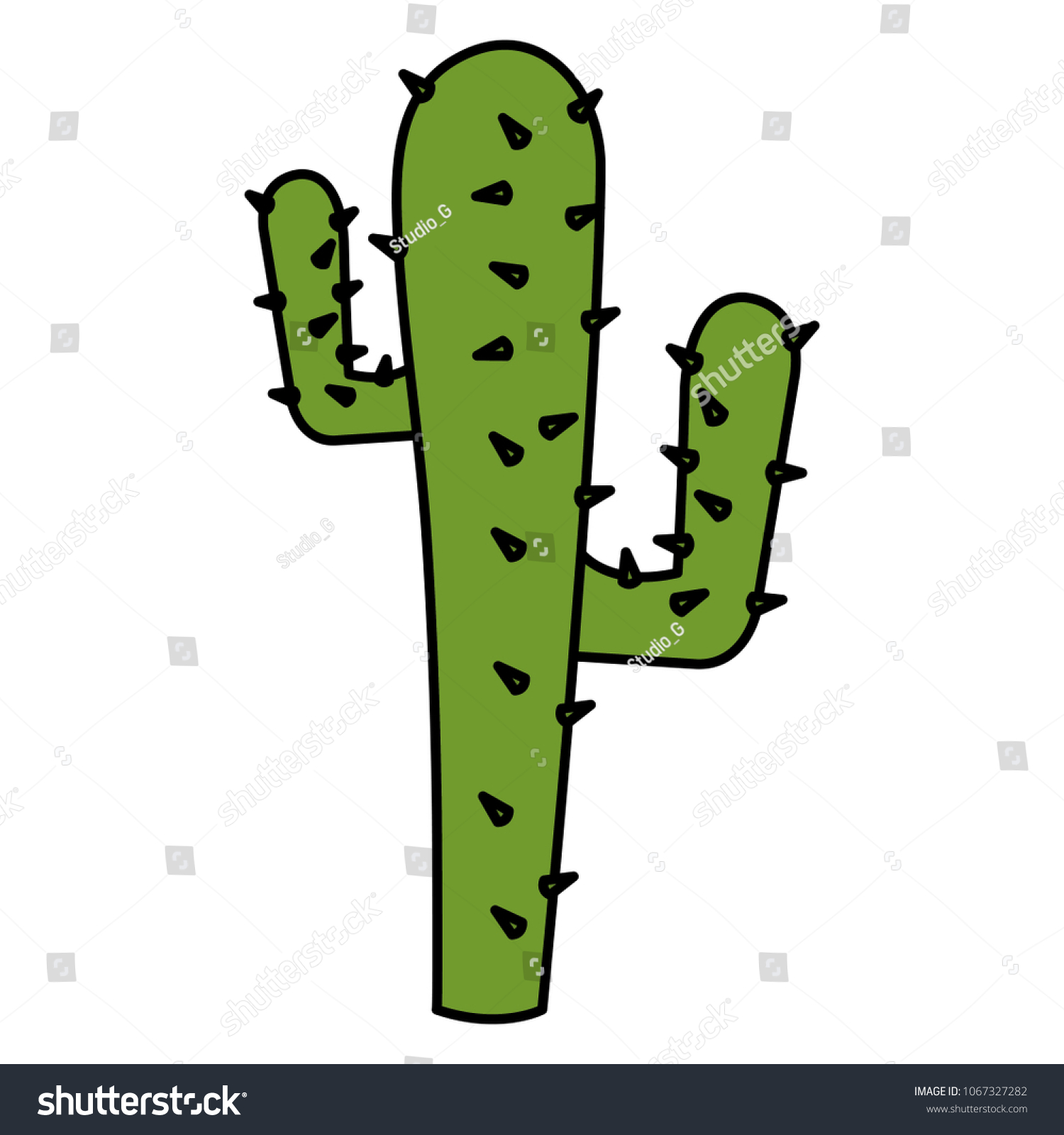 Cactus Nopal Natural Icon Stock Vector (Royalty Free) 1067327282