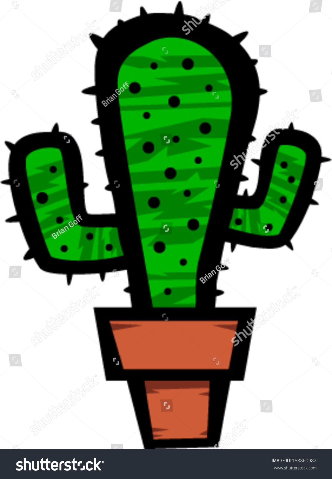 Cactus Plant Cartoon Vector Illustration Stock Vector (Royalty Free ...