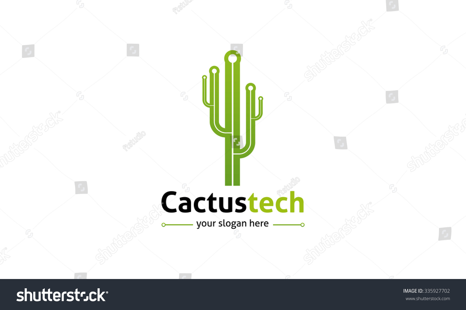 Cactus Tech Logo Stock Vector (Royalty Free) 335927702 | Shutterstock