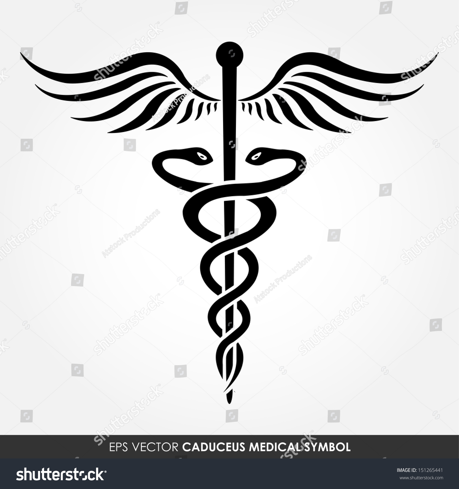 Vector Clipart Caduceus Medical Symbol Vector